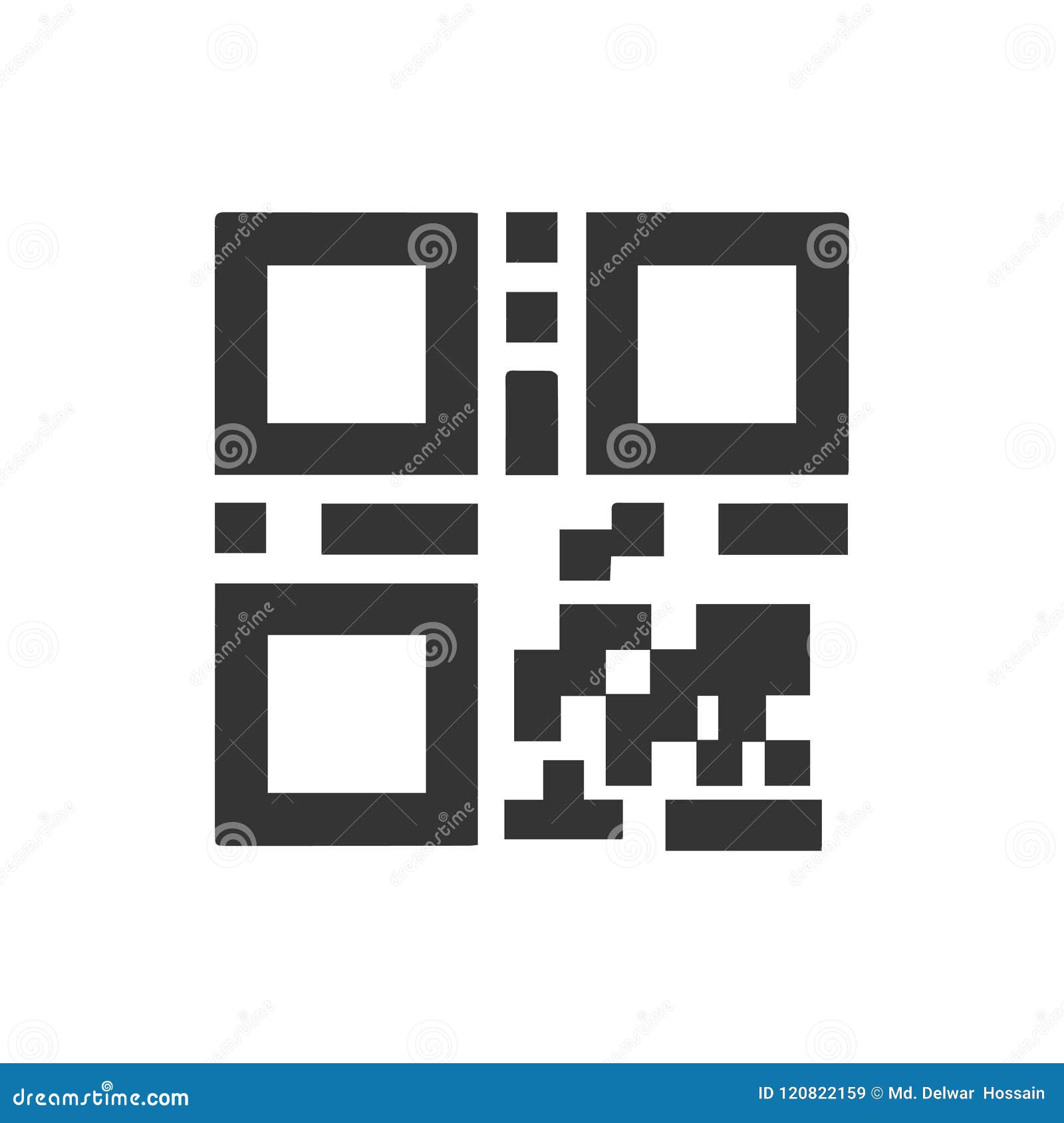 QR Code Icon Cartoon Vector | CartoonDealer.com #120822159