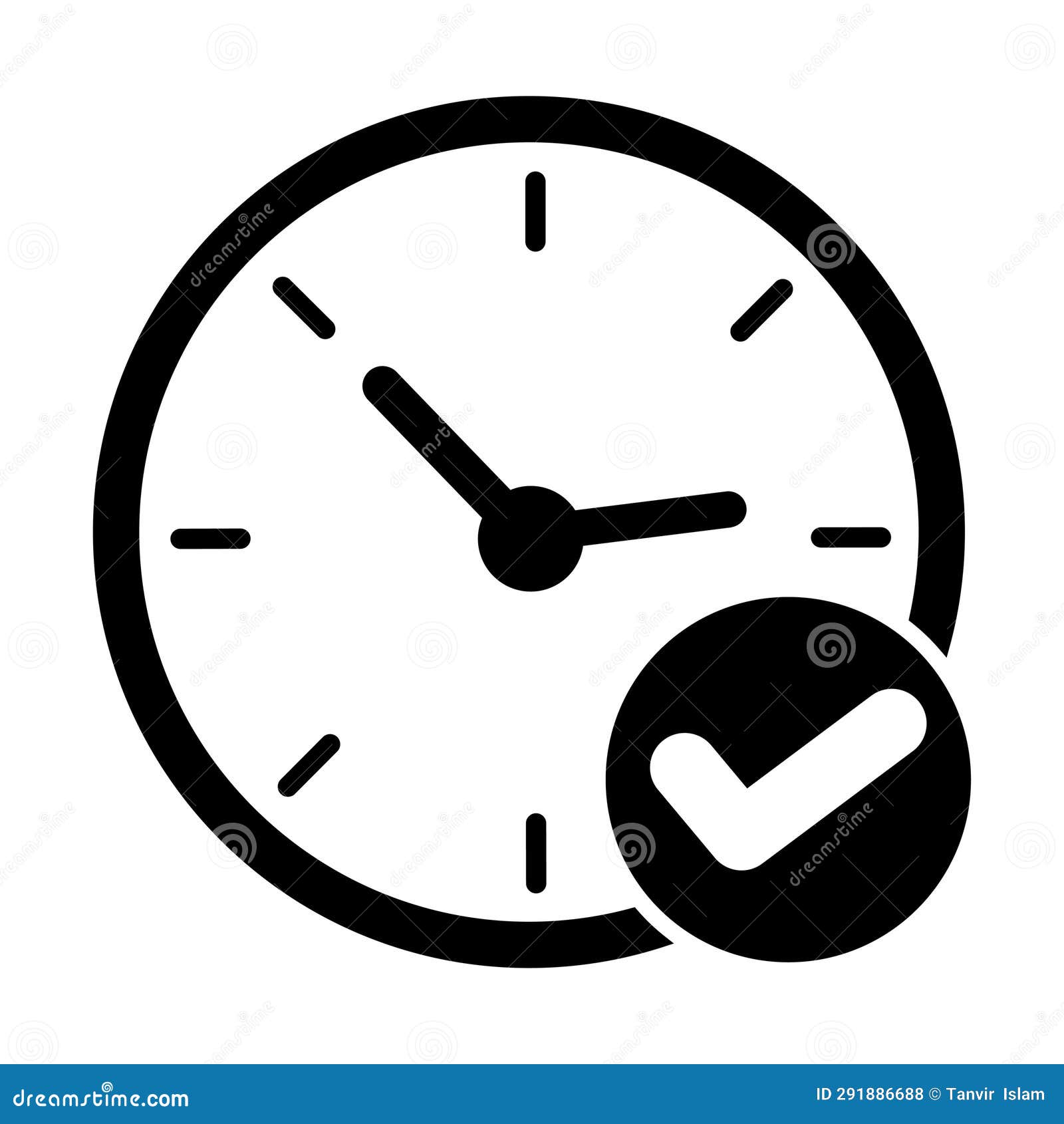 Right Time Icon stock vector. Illustration of beautiful - 291886688