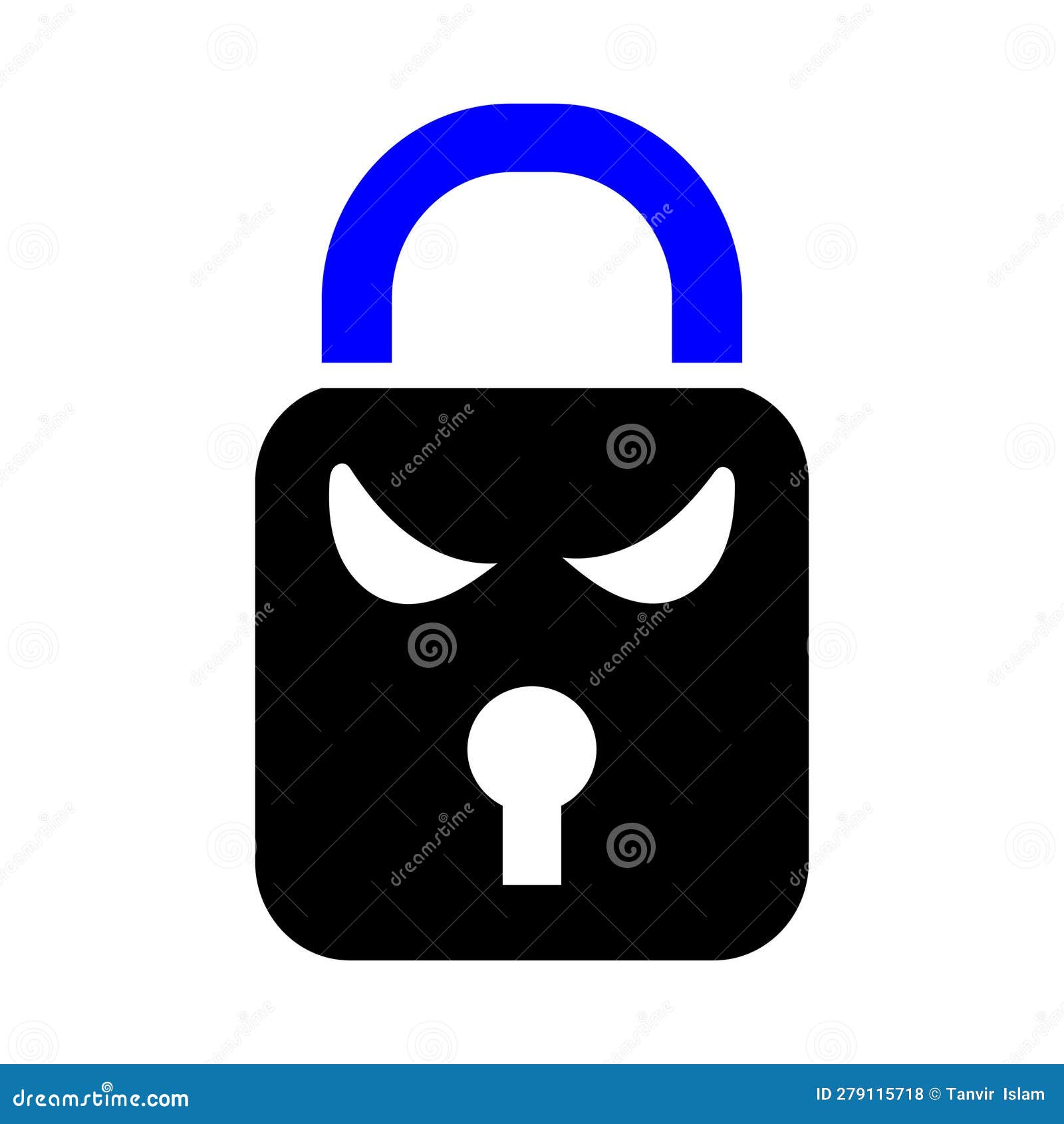 Scary Lock Icon stock vector. Illustration of vector - 279115718
