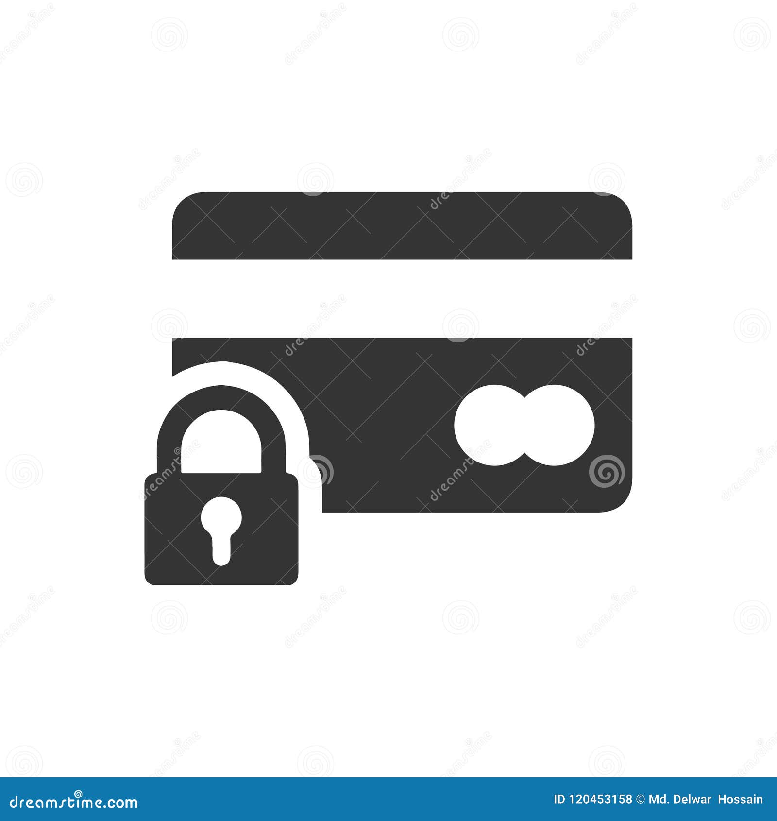 Secured Payment Icon stock vector. Illustration of security - 120453158