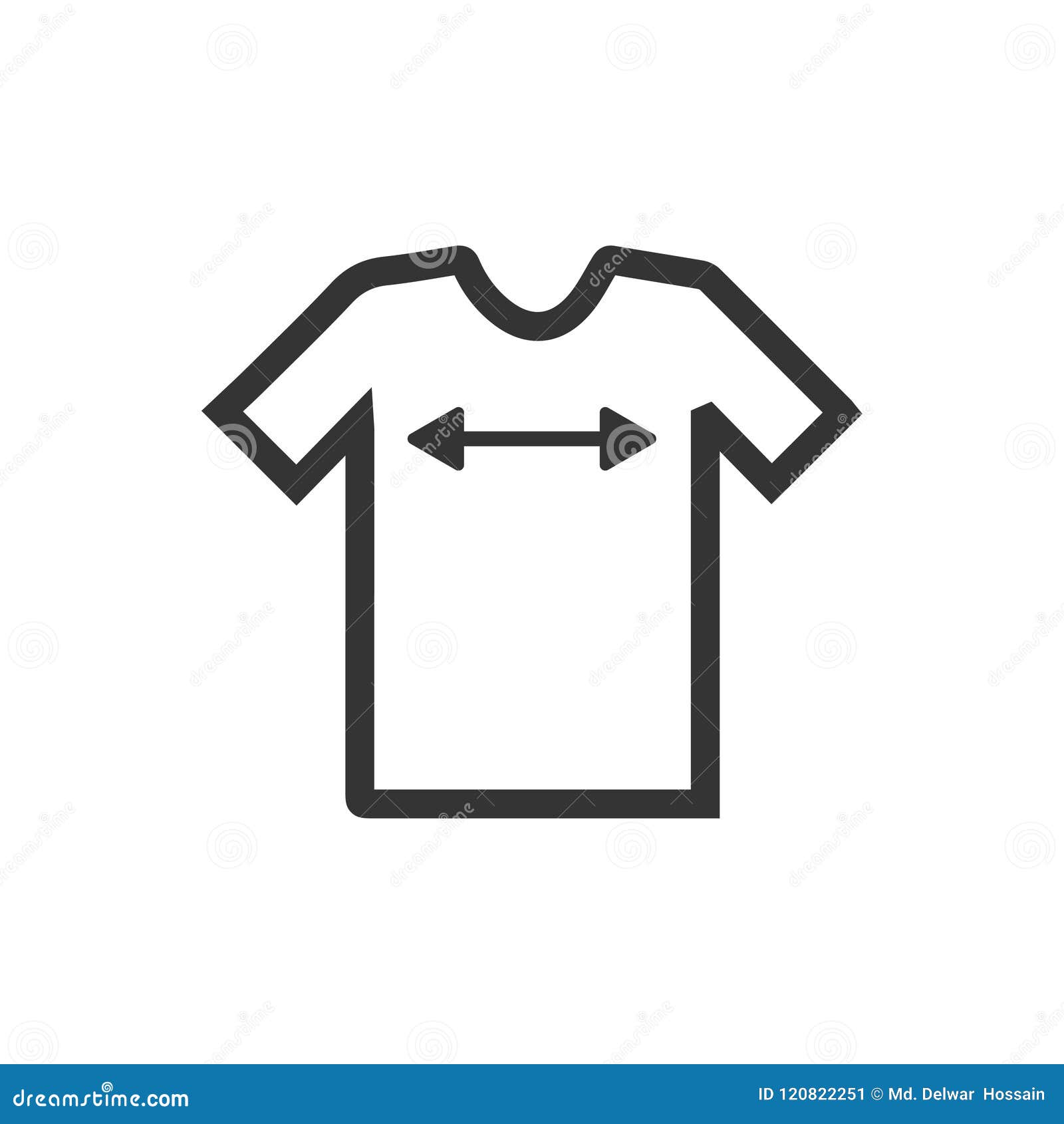 Shirt Sizing Icon stock vector. Illustration of cutting - 120822251