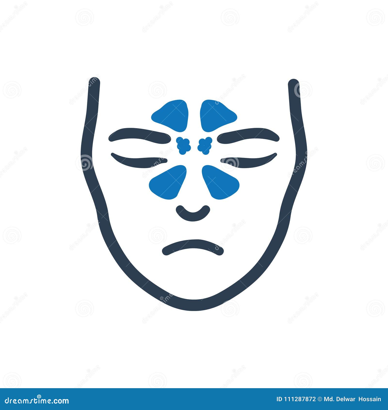 Sinus System Icon stock illustration. Illustration of otolaryngology ...