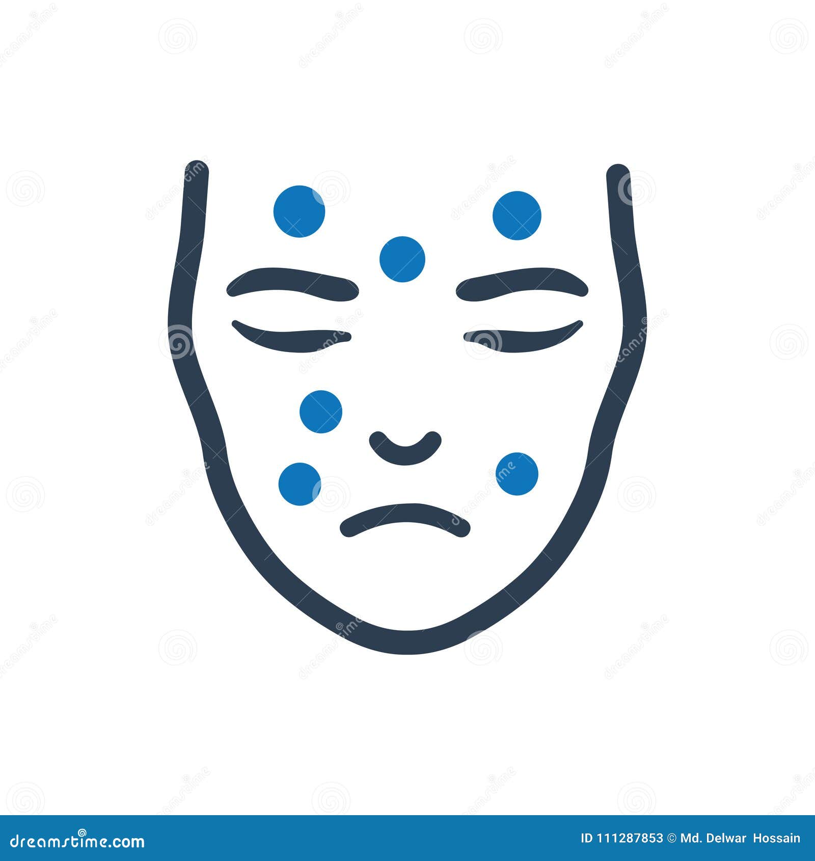 Skin Problem Icon stock vector. Illustration of problem - 111287853