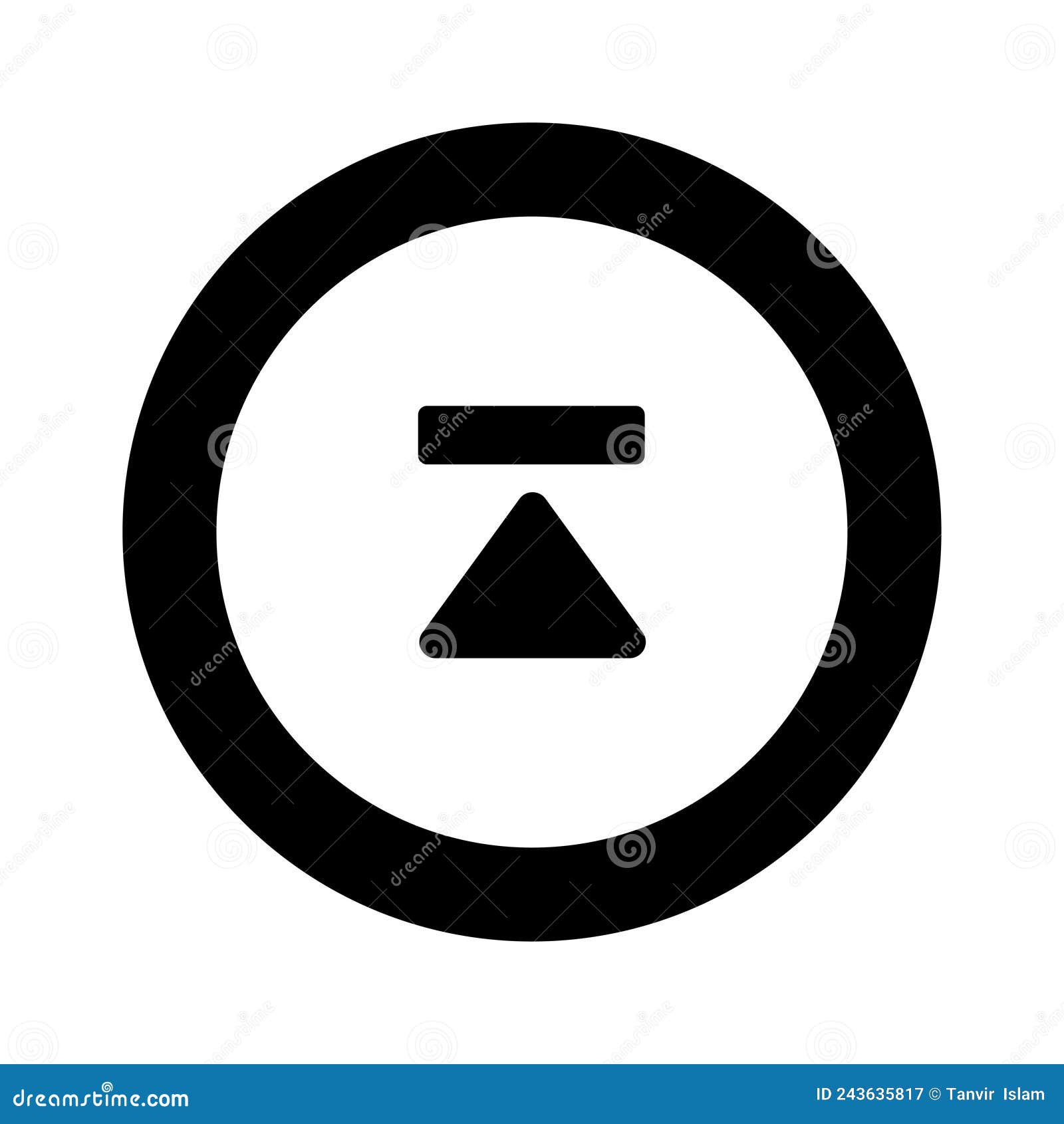 Skip Up Arrow Icon stock vector. Illustration of design - 243635817