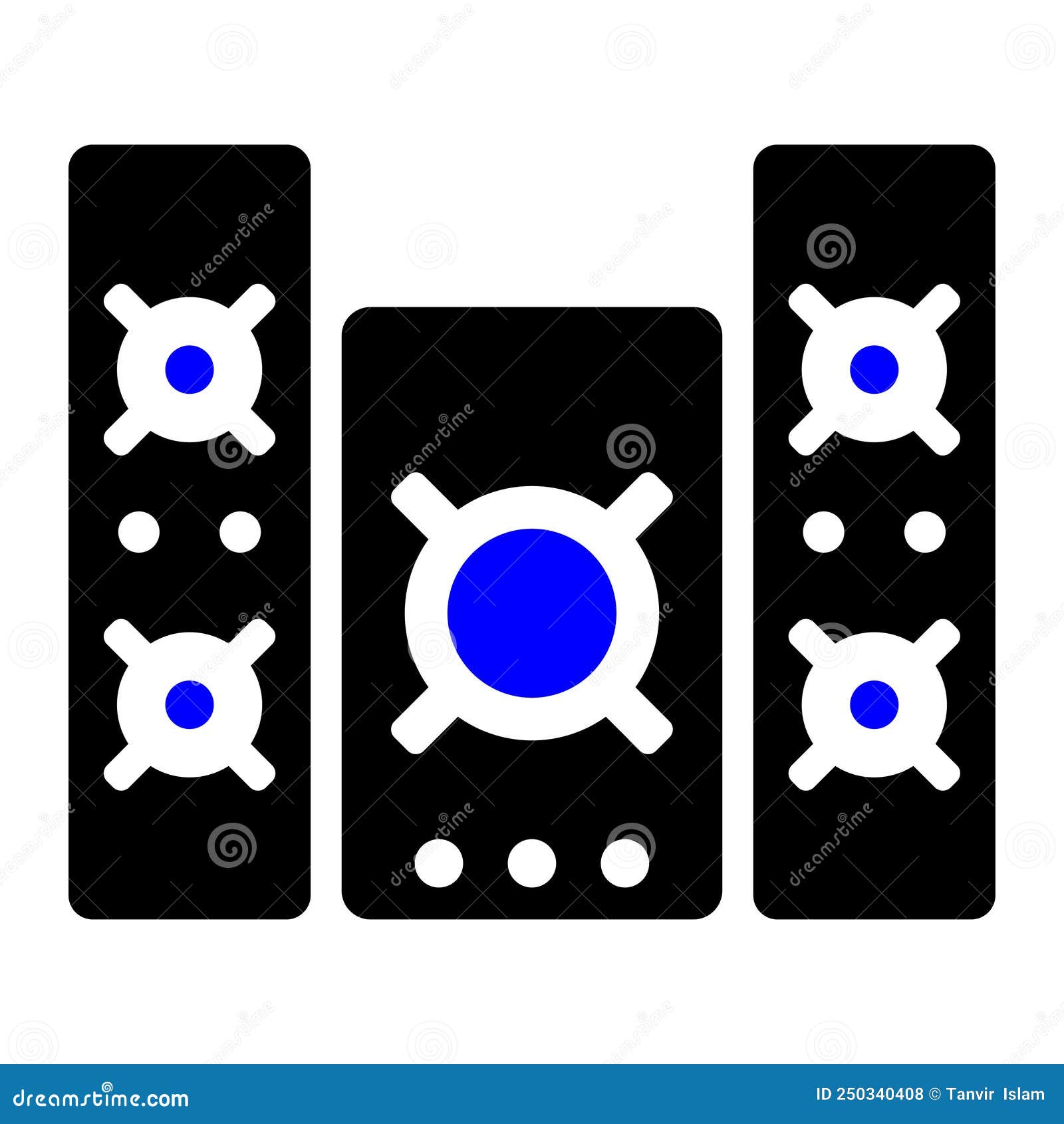 Sound System Icon stock vector. Illustration of system - 250340408