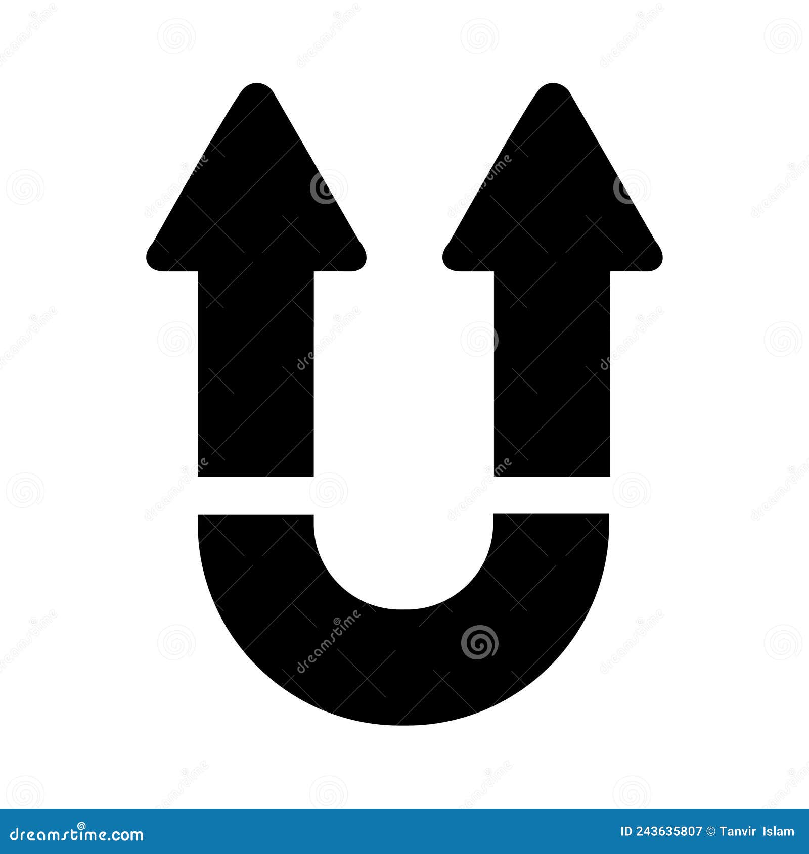 Spin Up Icon stock vector. Illustration of symbol, sign - 243635807