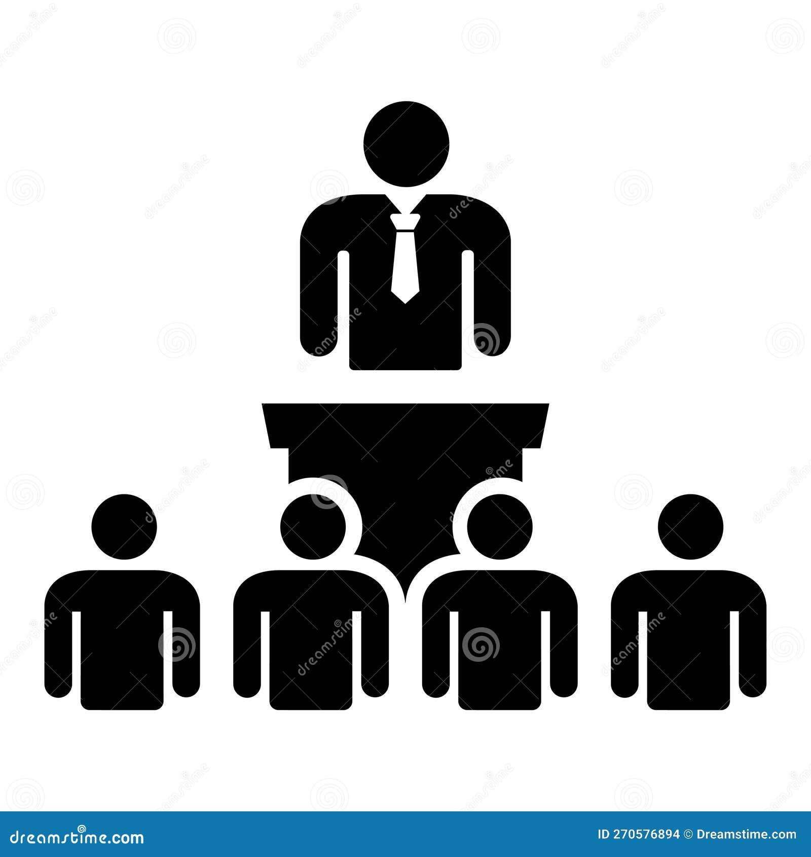 Staff Training Icon stock vector. Illustration of conference - 270576894