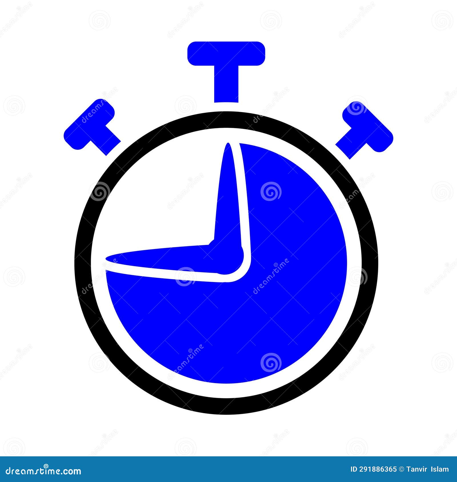 Stopwatch Timer Icon stock illustration. Illustration of limit - 291886365