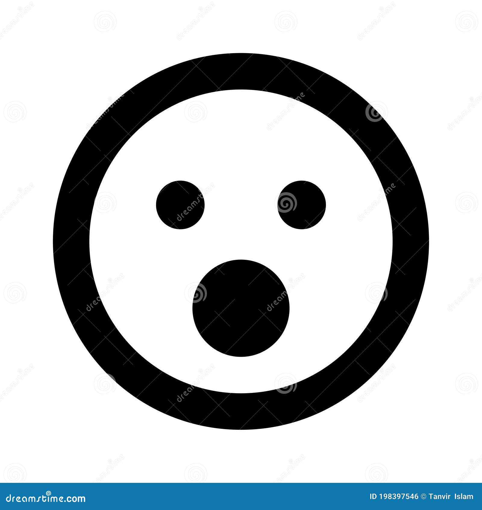 Surprise Vector Icon stock vector. Illustration of smlie - 198397546