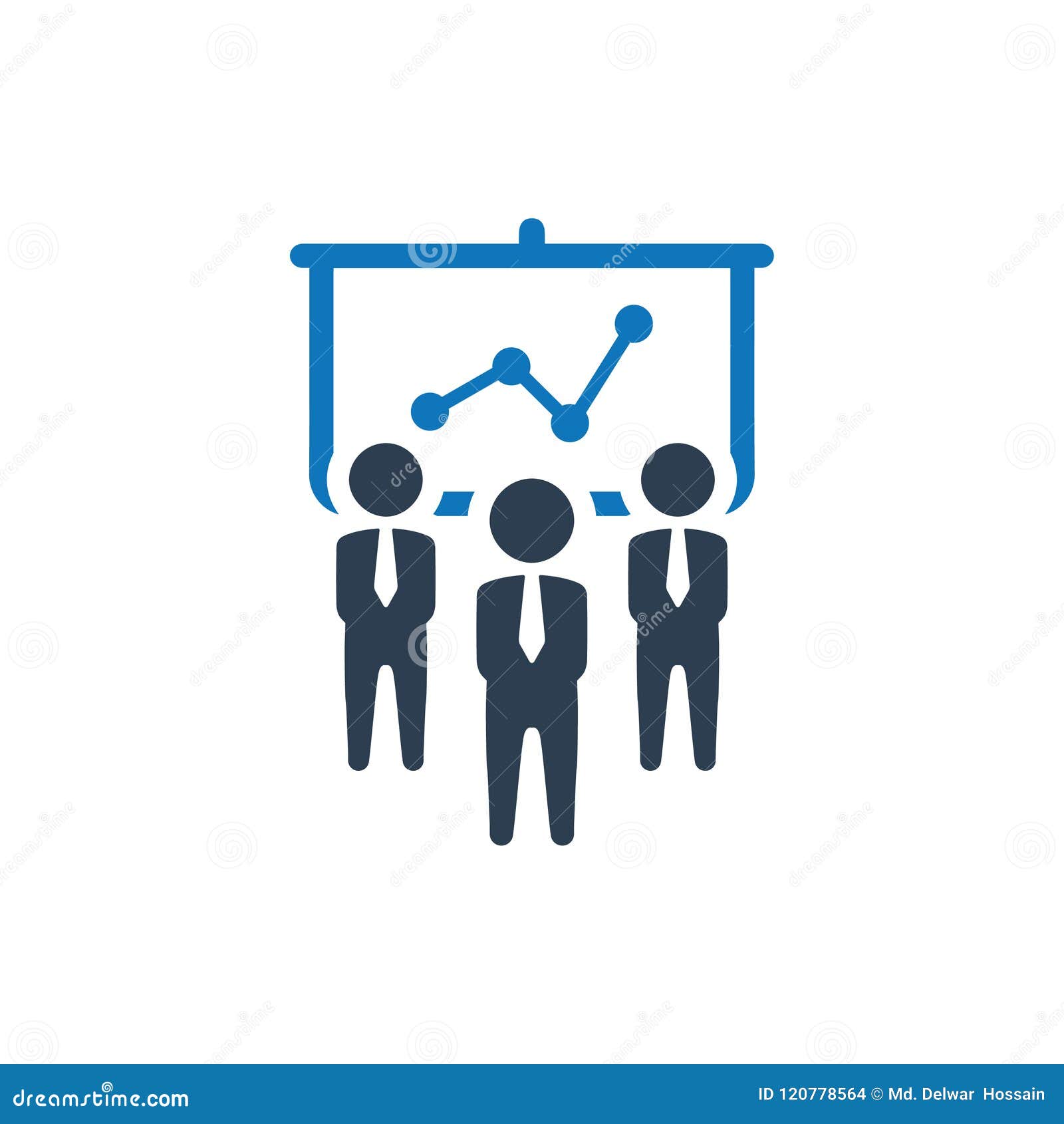 Team Presentation Icon stock vector. Illustration of presentation ...