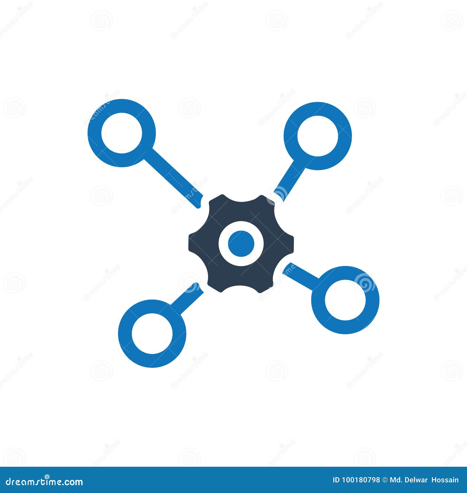 Teamwork Connection Icon stock vector. Illustration of icon - 100180798