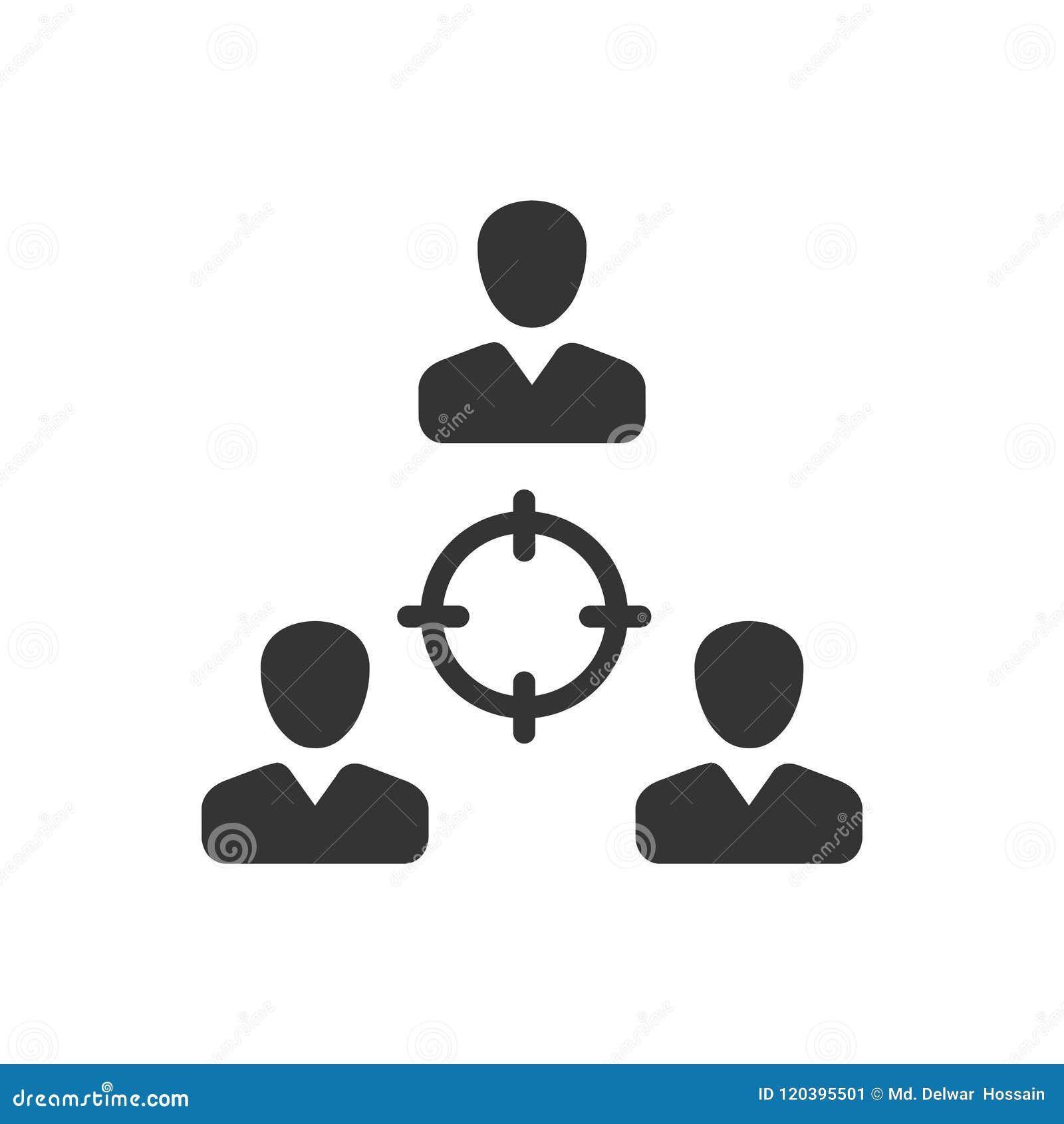 Teamwork, Target Aspiration Vector Illustrations Set. Team, Cooperation ...