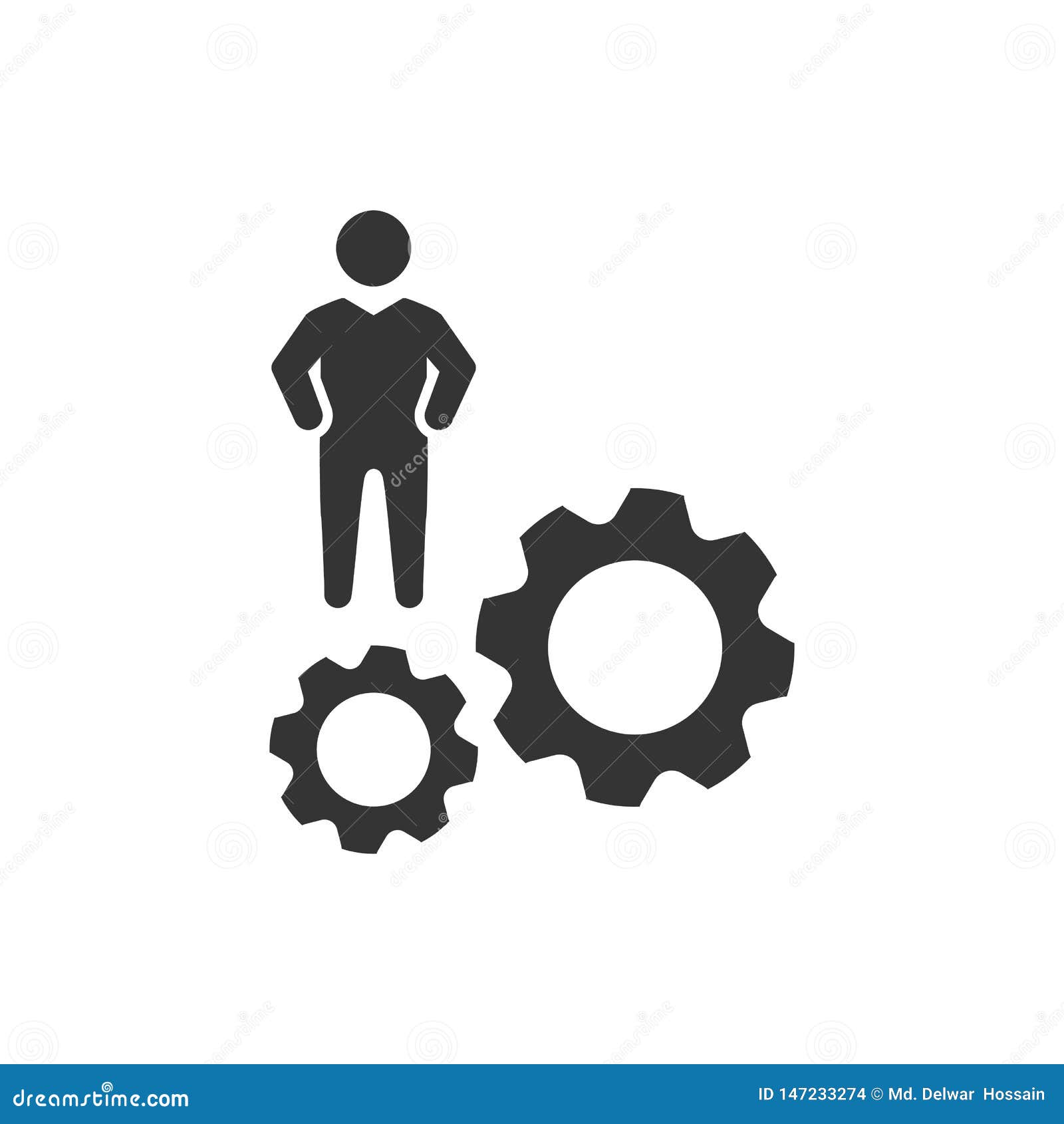 Technical expert icon stock vector. Illustration of management - 147233274