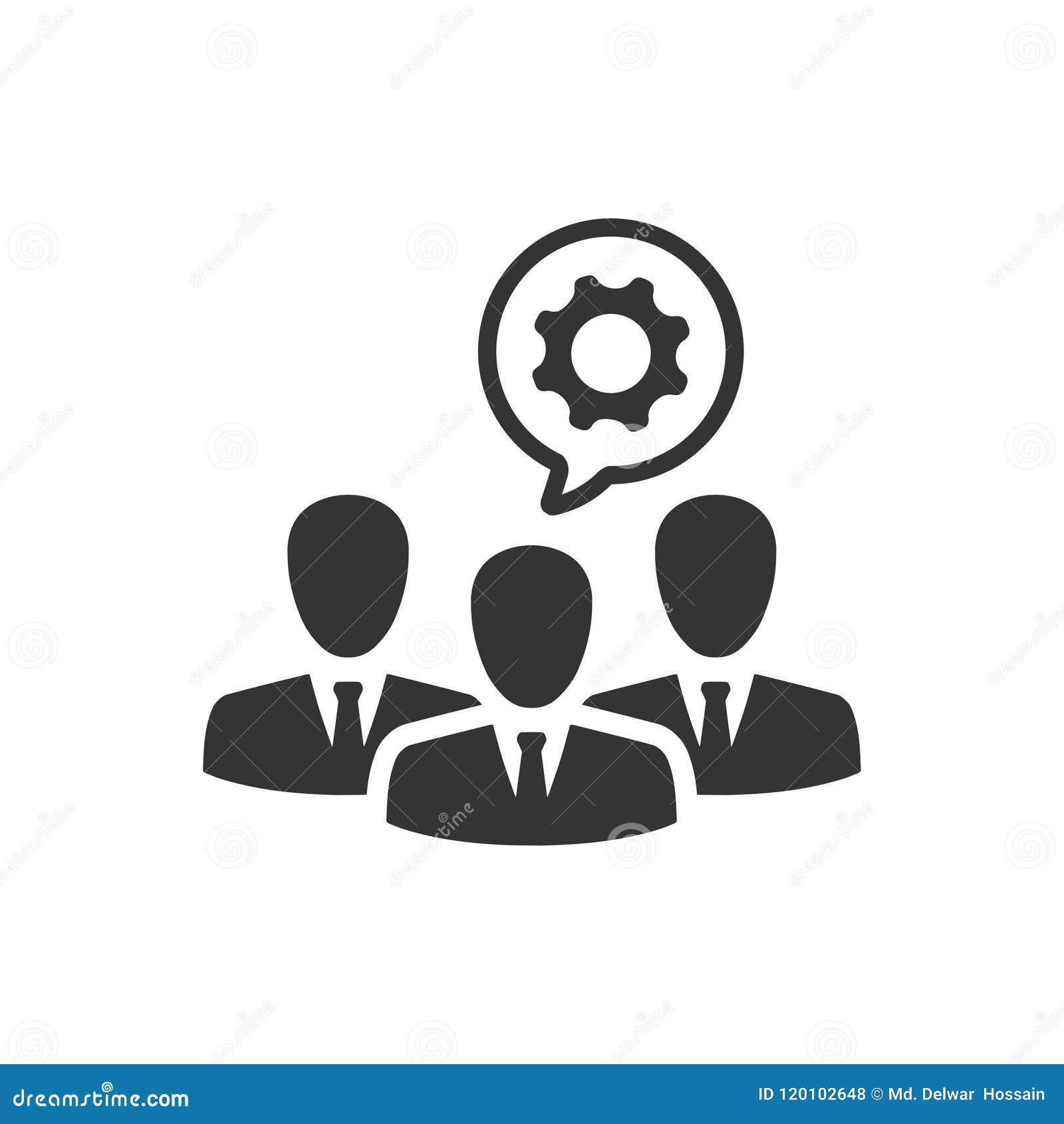 Technical Team Icon stock vector. Illustration of business - 120102648