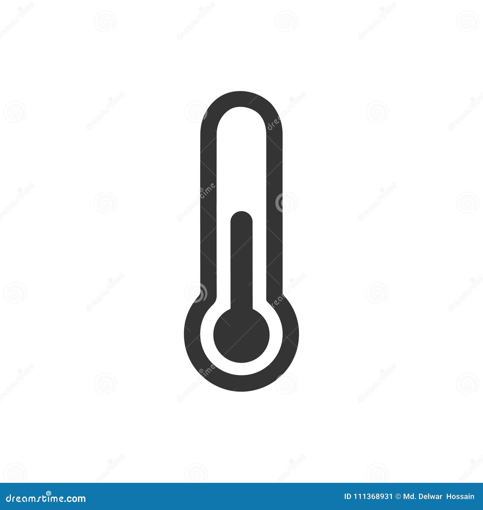 Thermometer Icon stock vector. Illustration of healthcare - 111368931