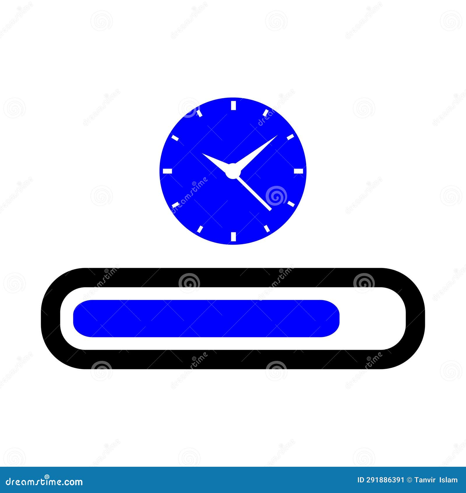 Time Loading Icon stock vector. Illustration of loading - 291886391