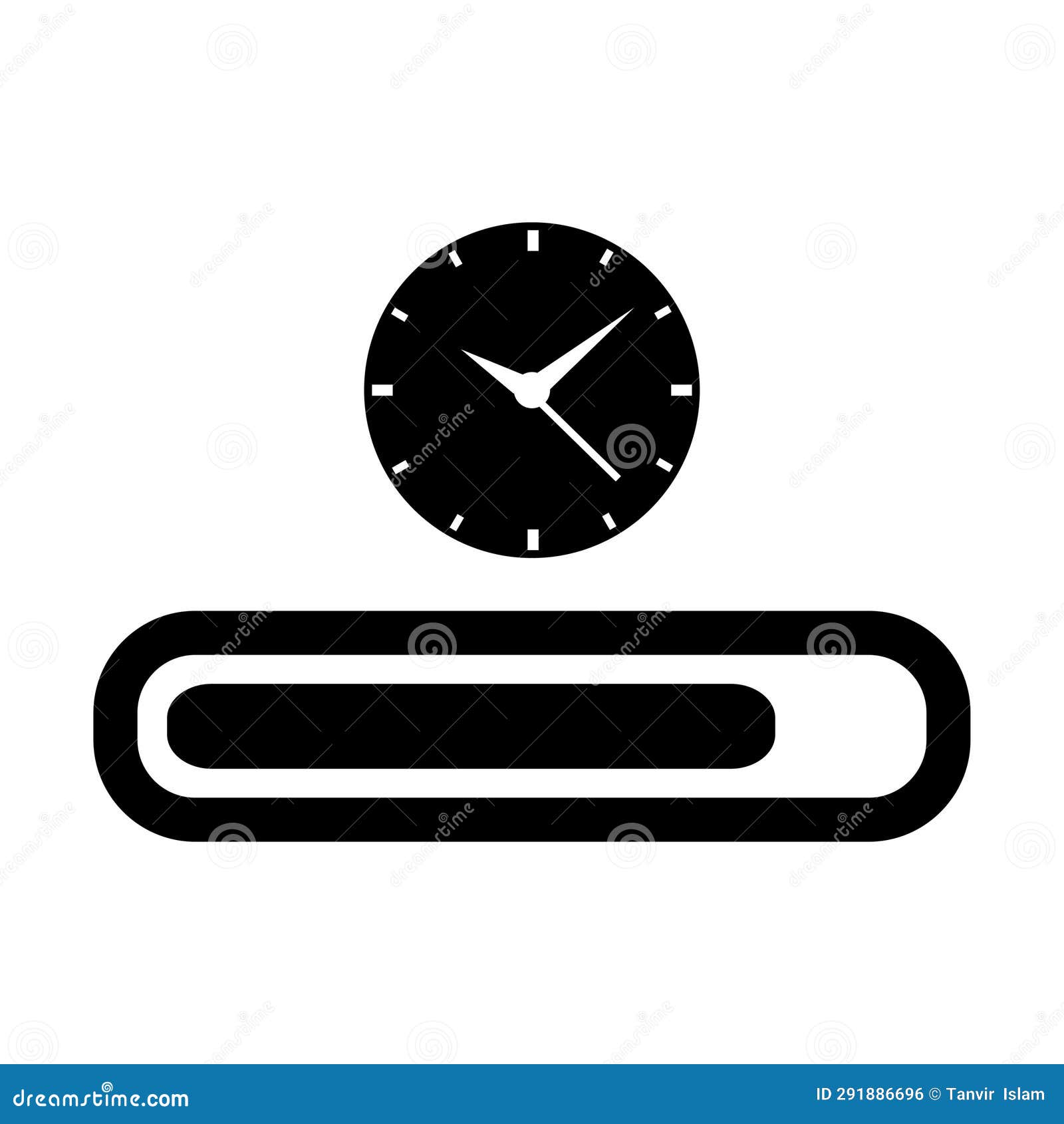 Time Loading Icon stock vector. Illustration of sand - 291886696