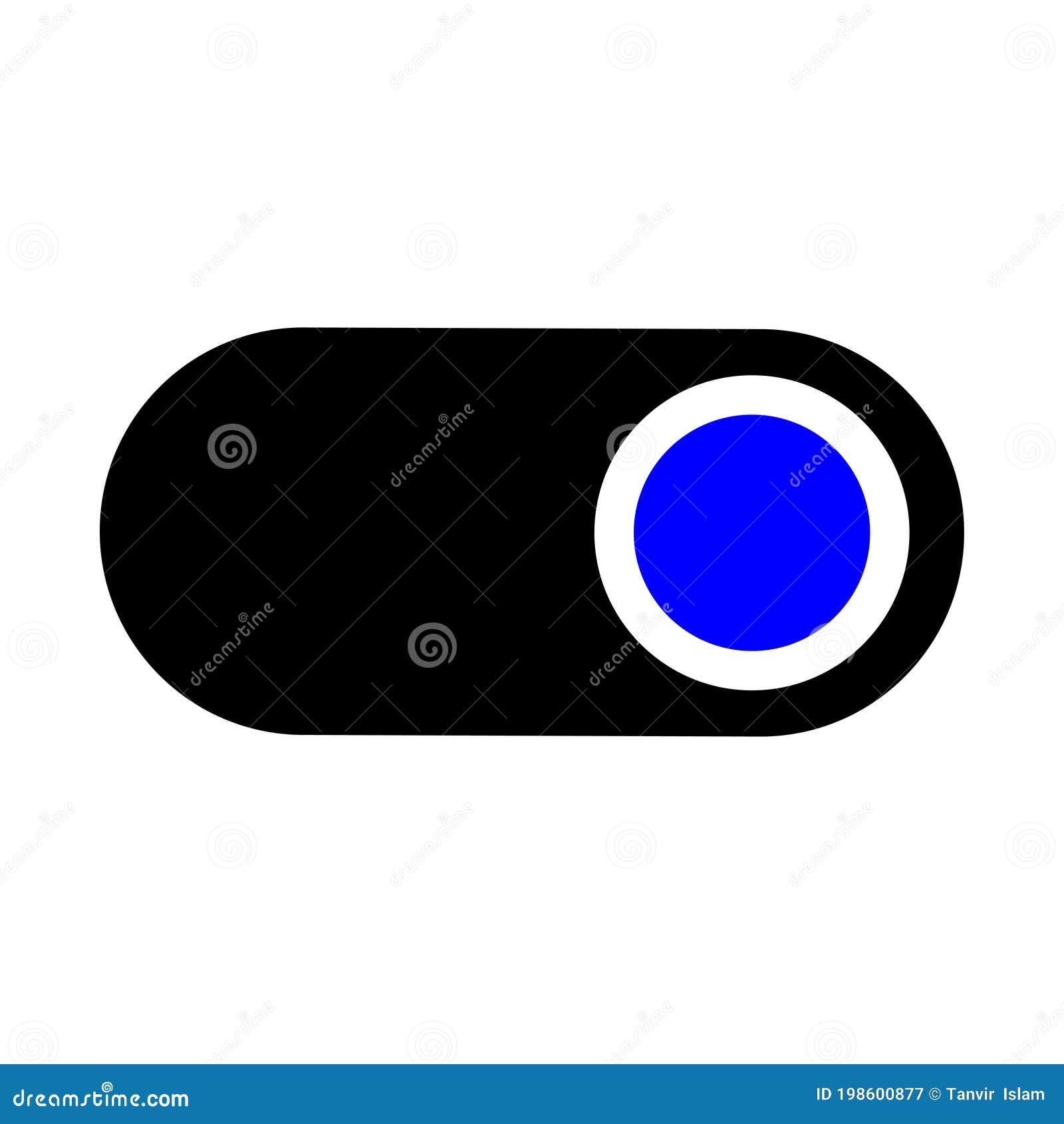 Toggle on icon stock vector. Illustration of switch - 198600877
