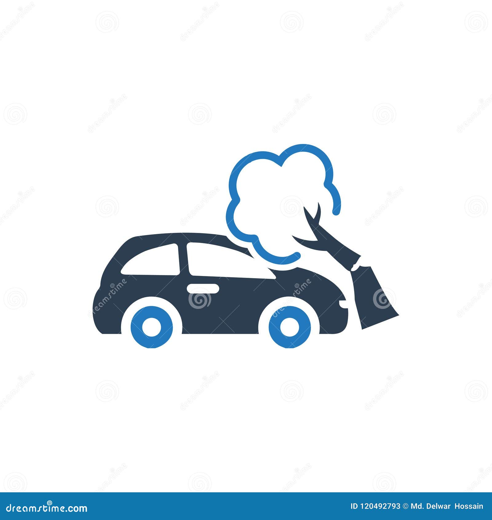 Falling Tree Icon In Cartoon Style Isolated On White Background ...