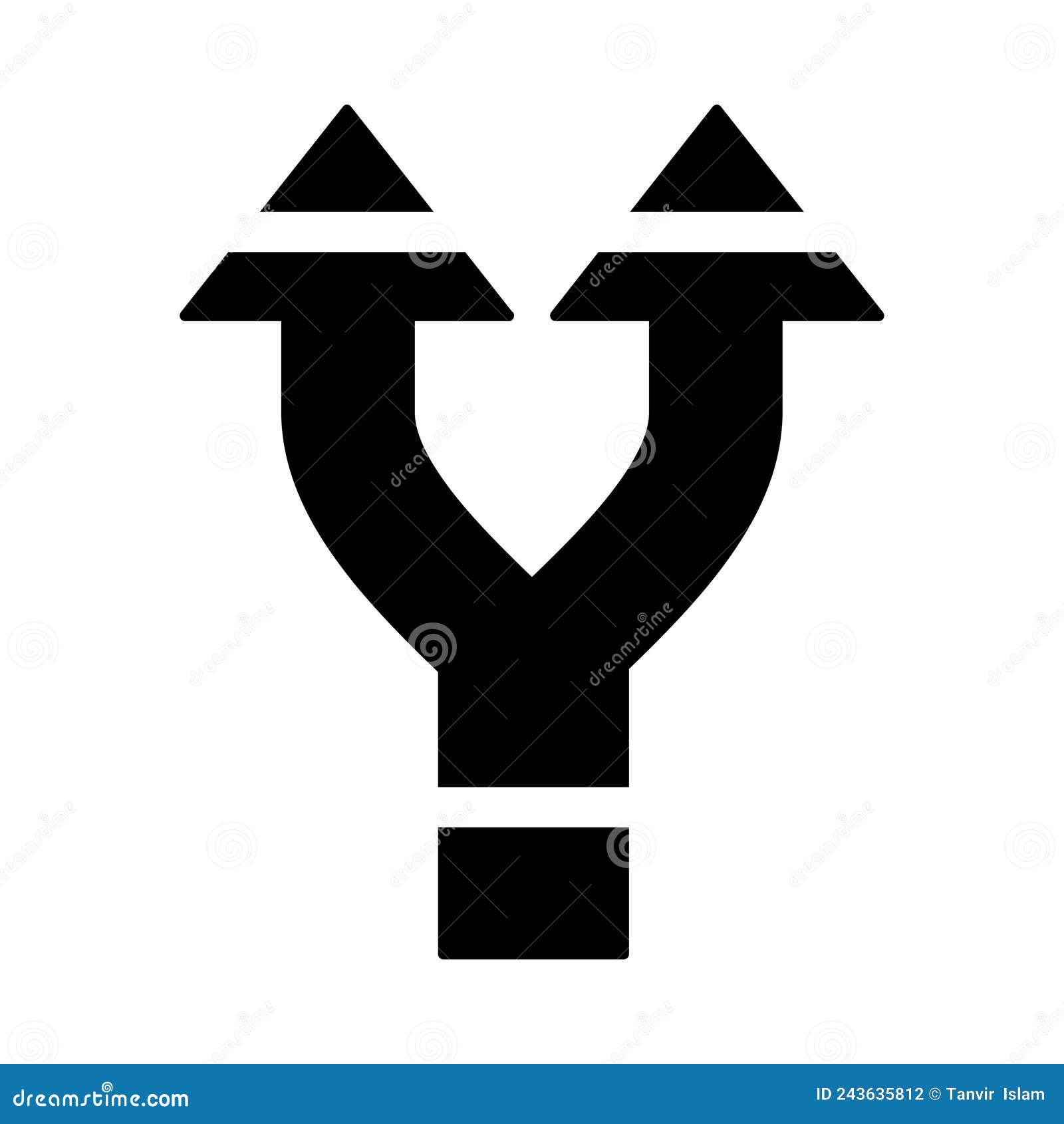 Two Way Direction Arrow Icon Stock Vector - Illustration of double ...