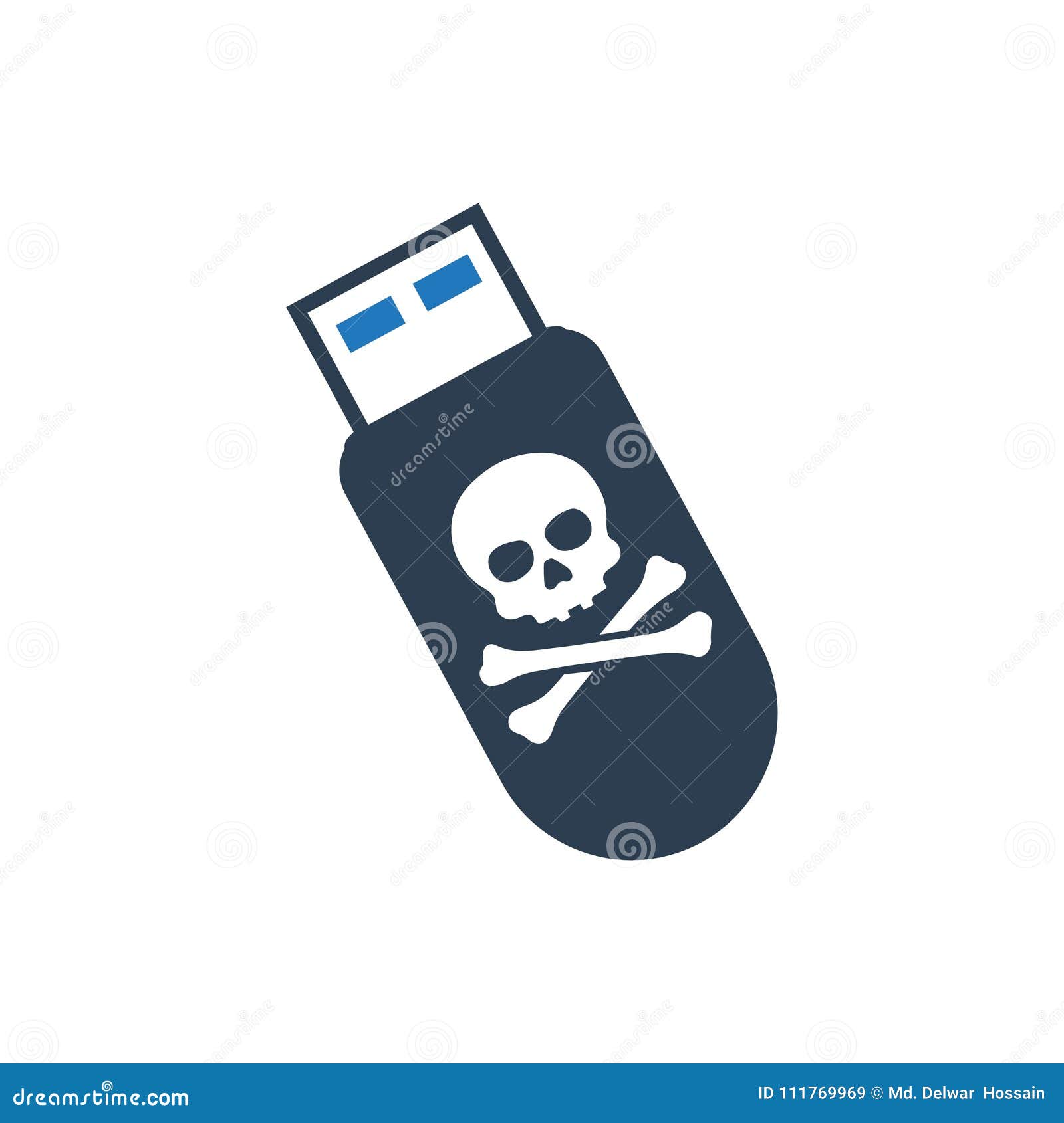 Usb Hacker Icon stock vector. Illustration of flash - 111769969