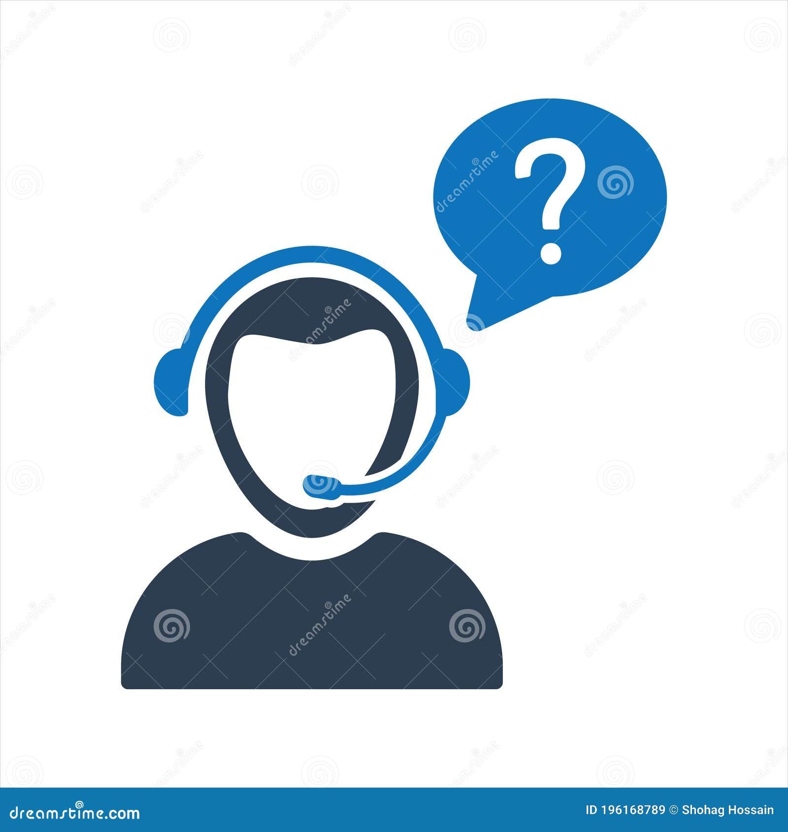 User Question Icon. Customer Help Icon Stock Vector - Illustration of ...