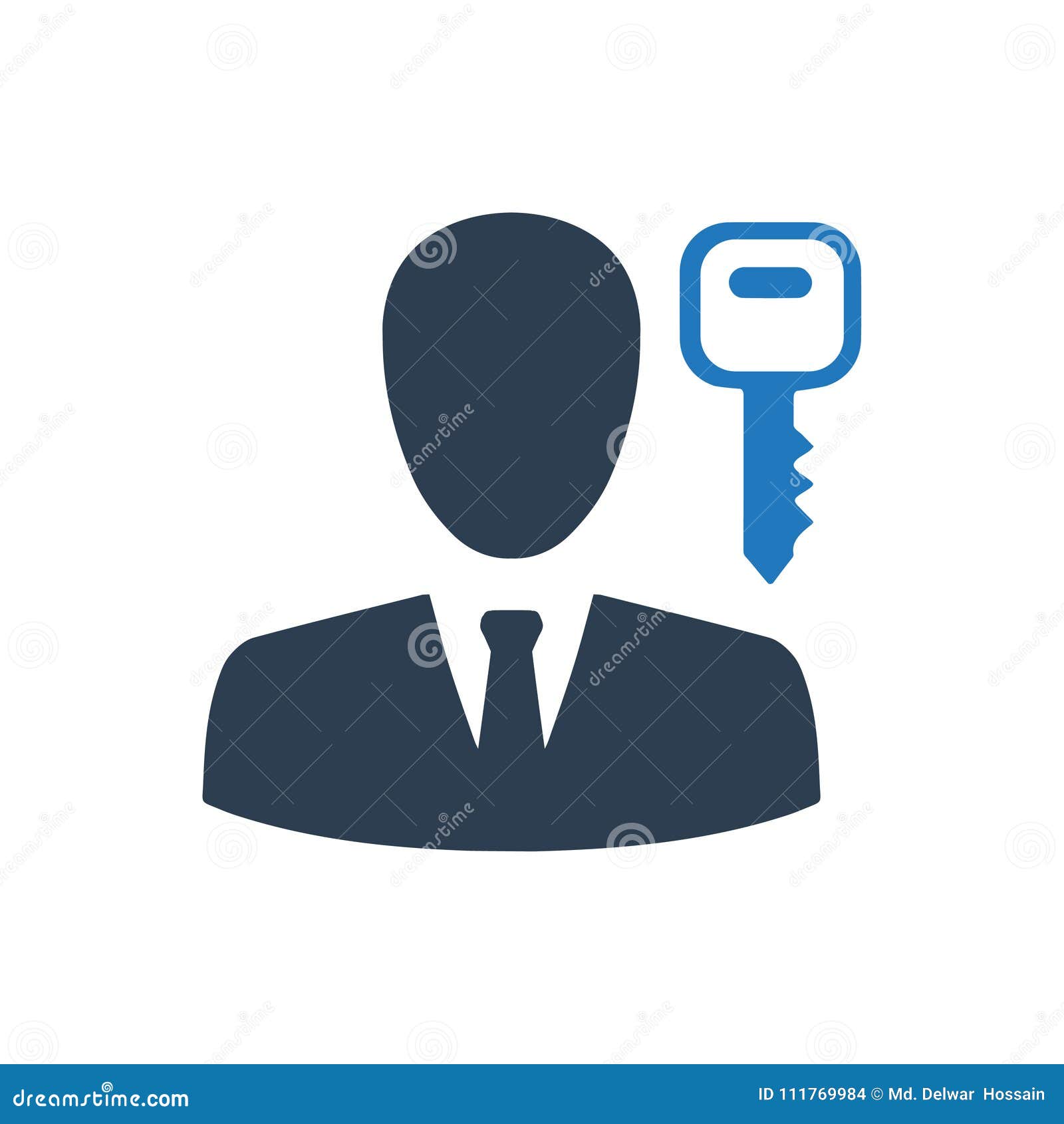 User security icon stock vector. Illustration of businessman - 111769984