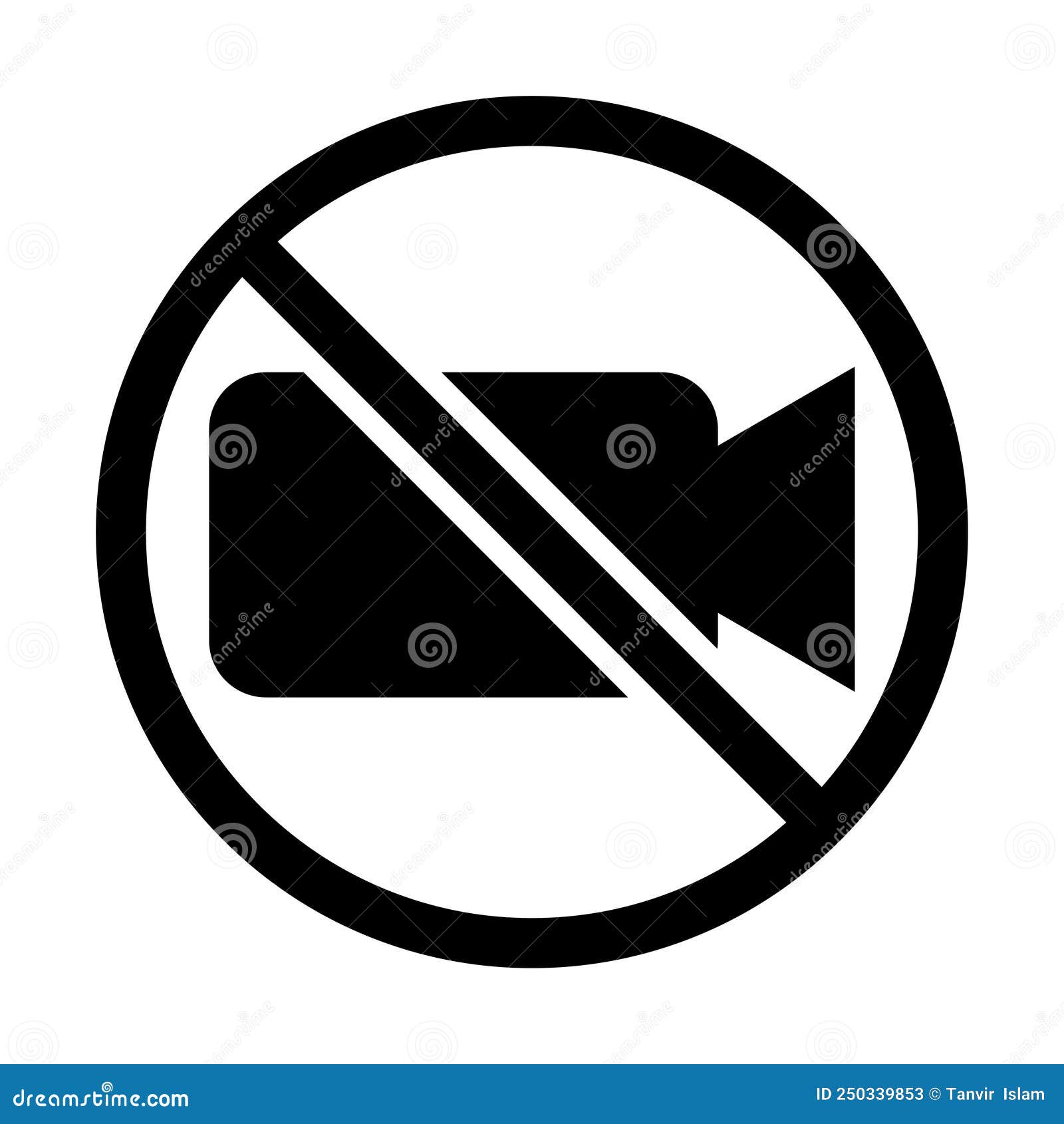 Video Restriction Icon stock illustration. Illustration of bangladesh ...