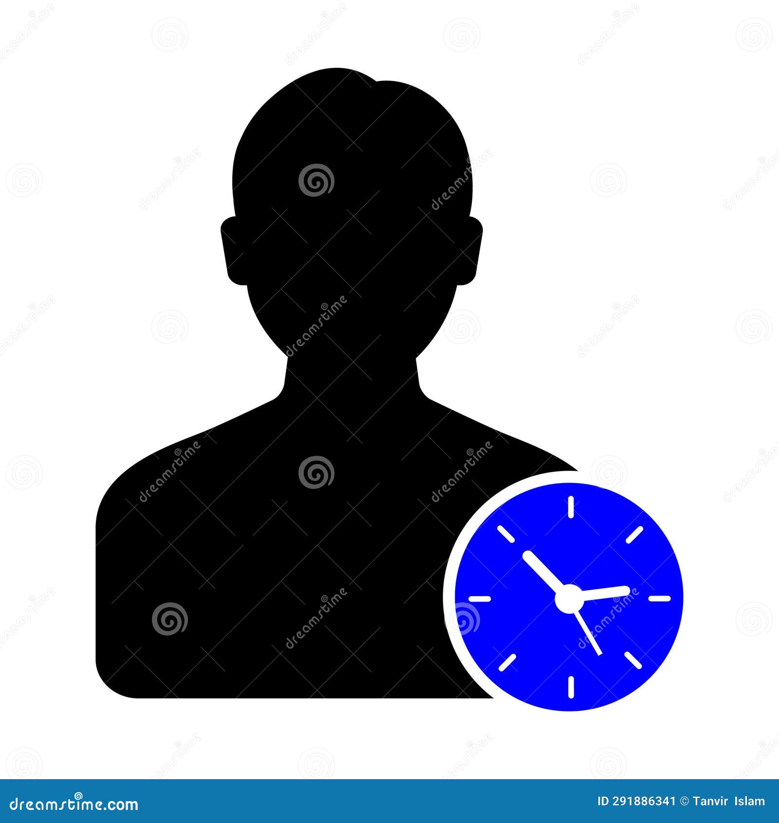 Wait Icon stock vector. Illustration of sign, late, businessman - 291886341