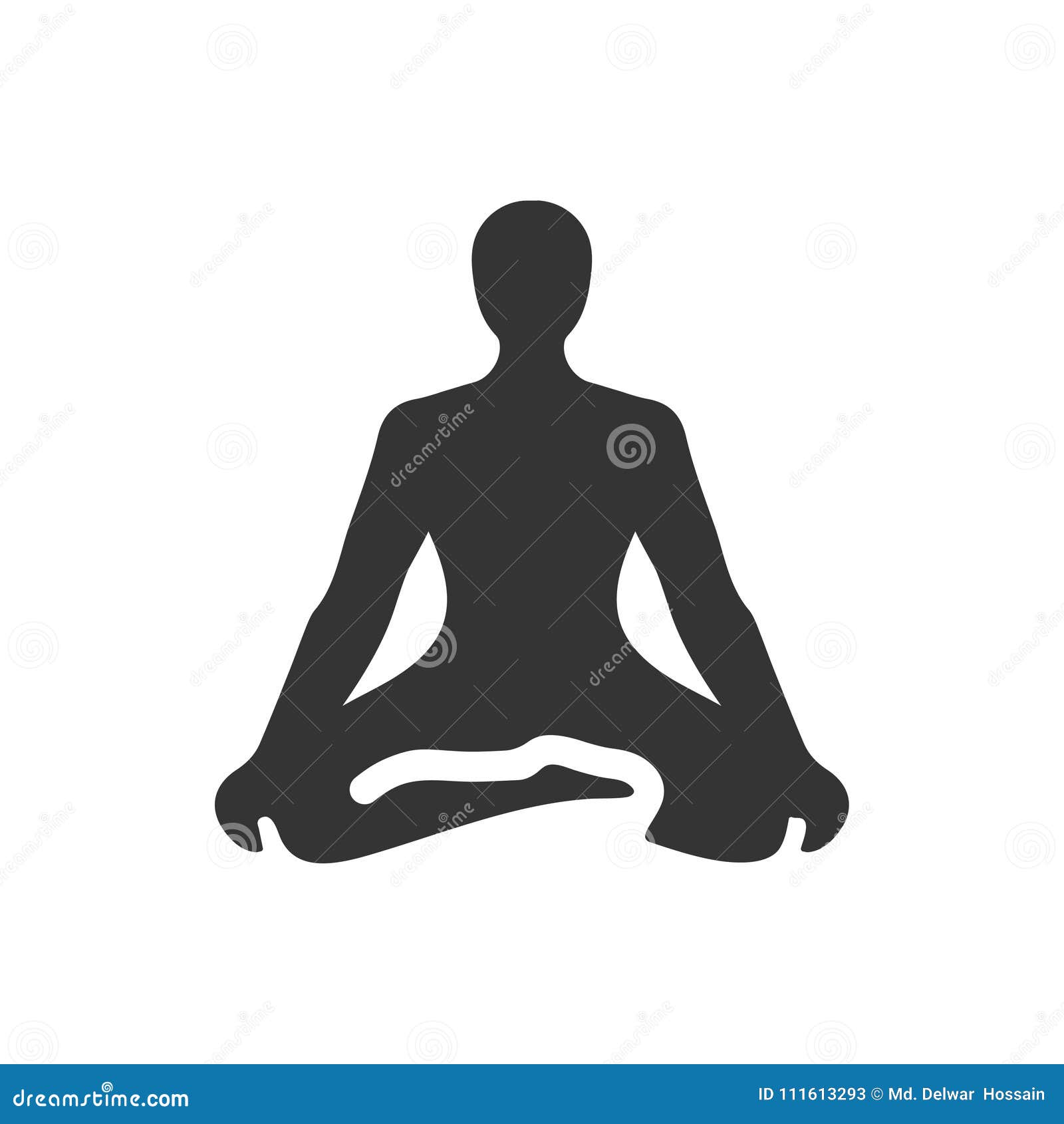 Yoga Icon stock illustration. Illustration of relaxing - 111613293