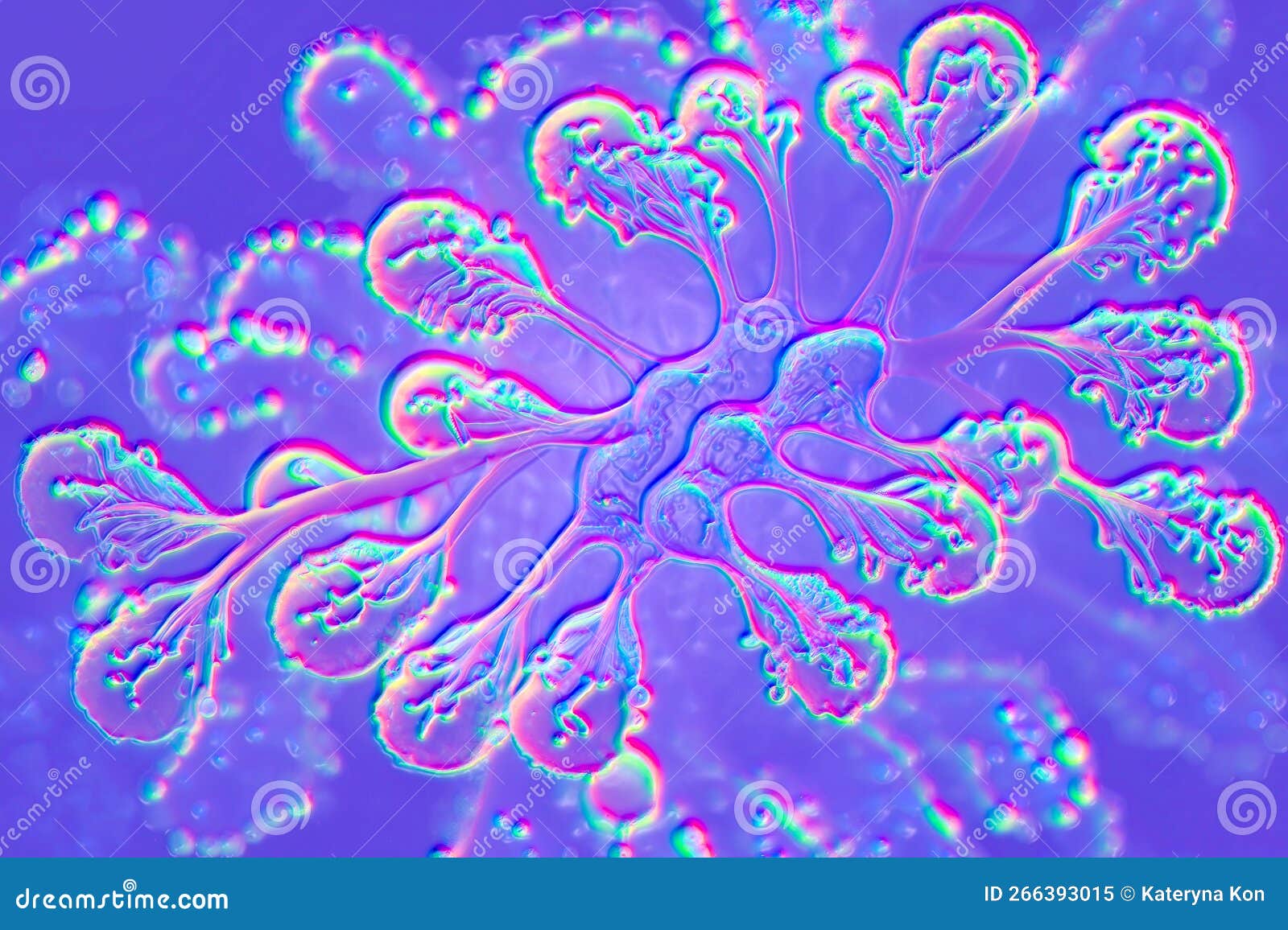 Beautiful Microworld, Microbes of Different Shapes, 3D Illustration ...