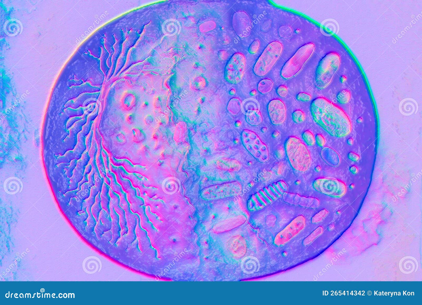 Beautiful Microworld, Microbes of Different Shapes, Illustration Stock ...