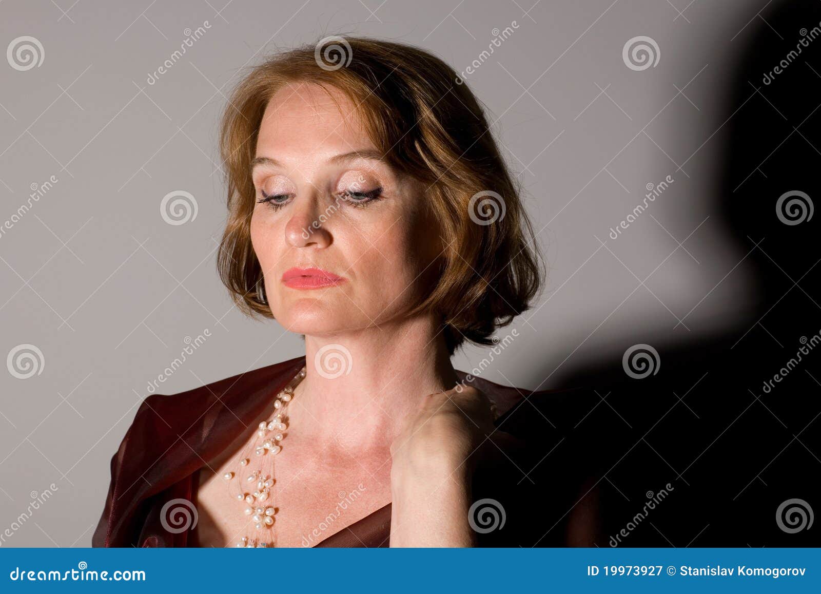 Beautiful Middle Aged Woman Stock Image - Image of cheerful, adult ...
