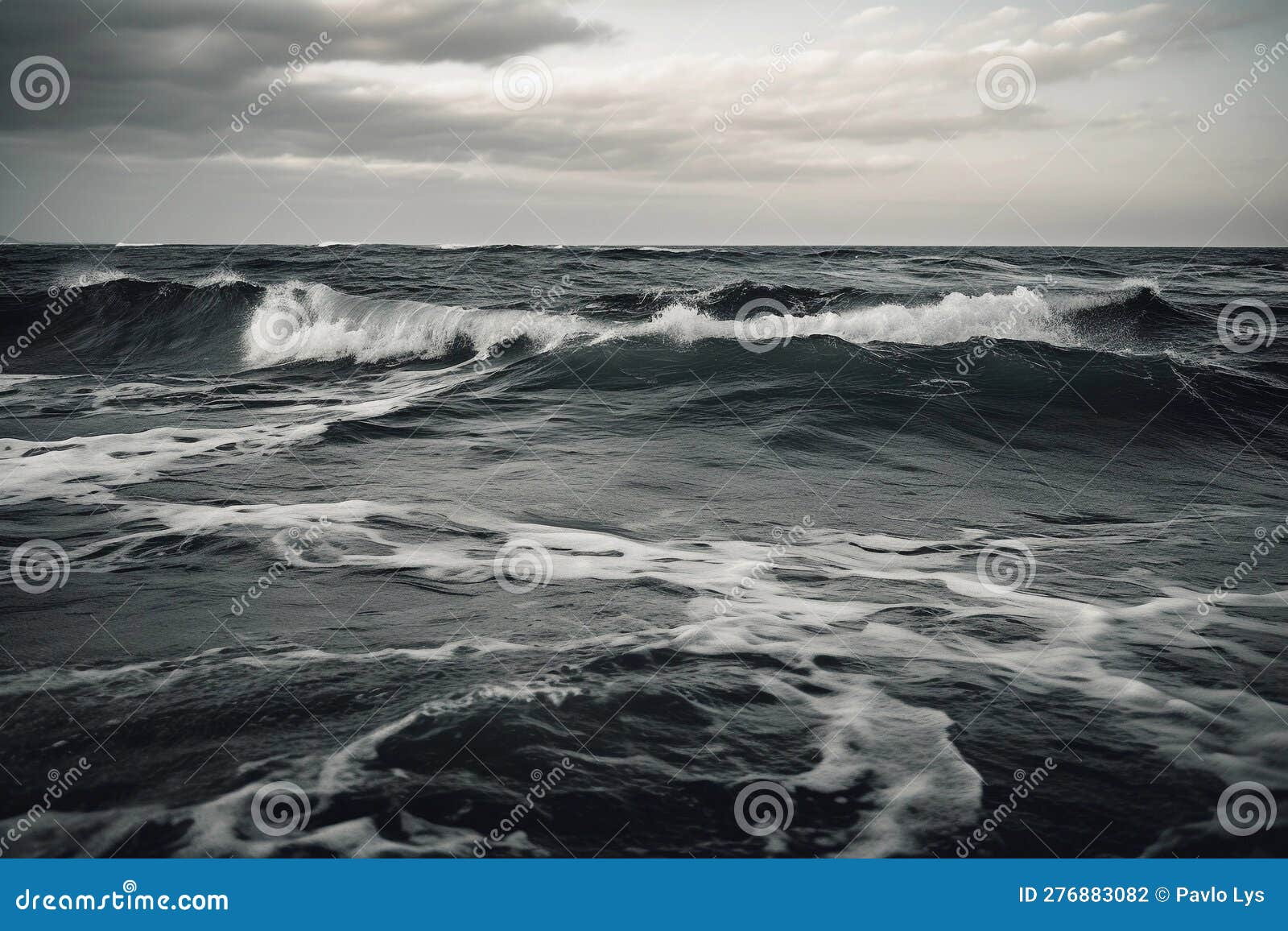 Beautiful and Mighty Ocean. Ocean Waters Stock Illustration ...