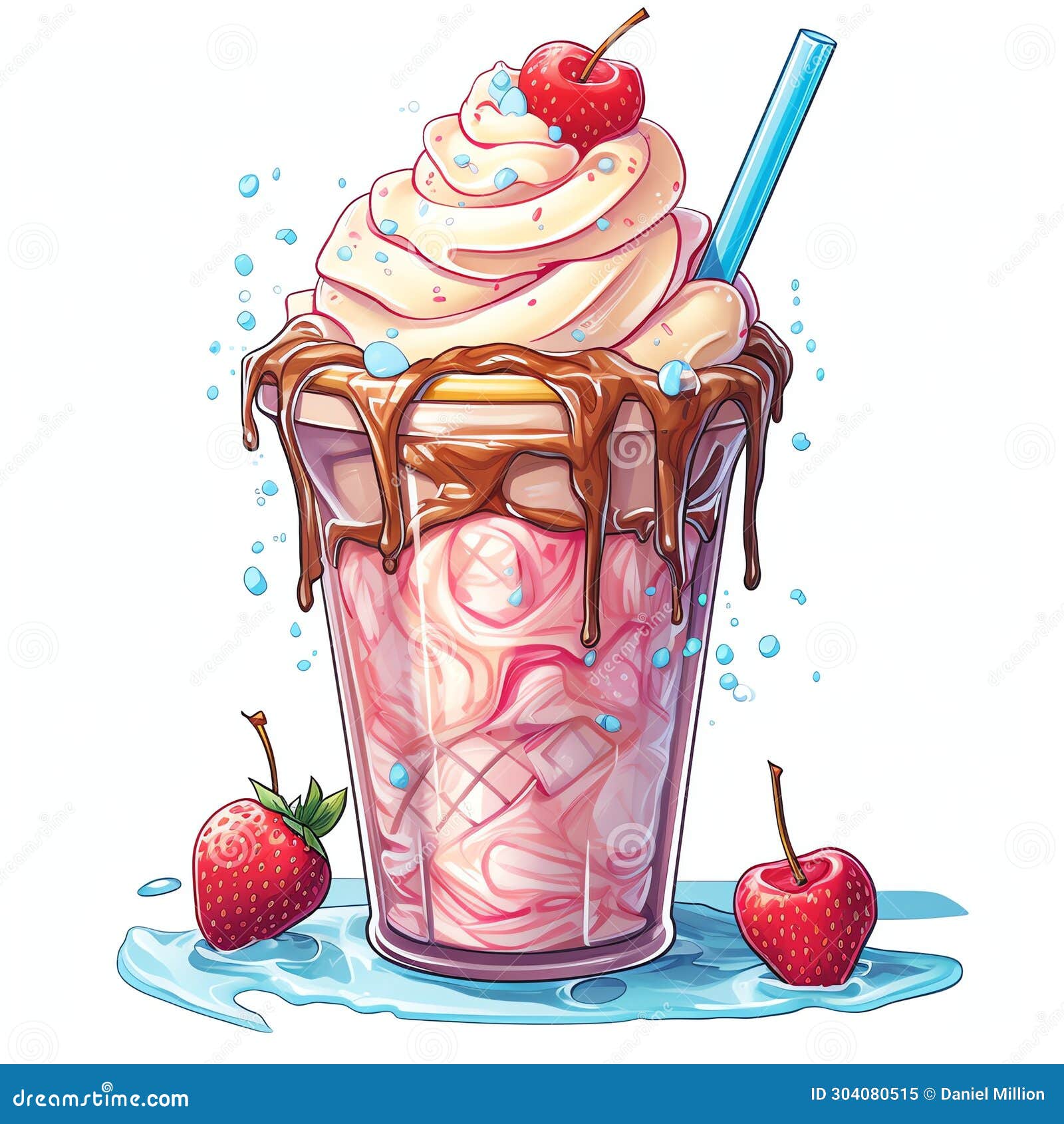 Beautiful Milkshake Machine Clipart Illustration | CartoonDealer.com ...
