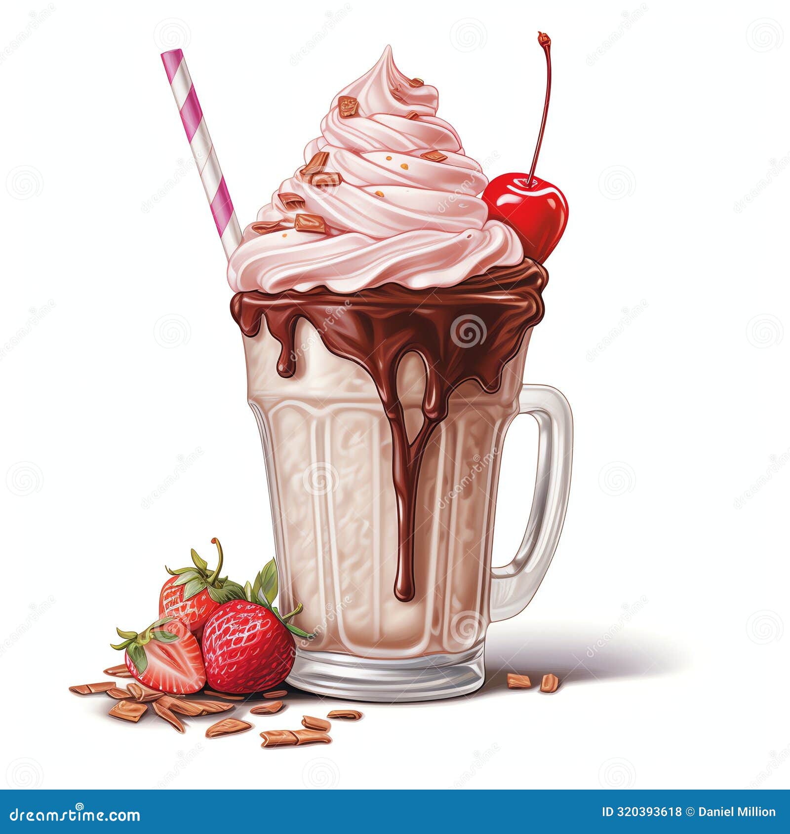 Beautiful Milkshake Clipart Illustration Royalty-Free Cartoon ...