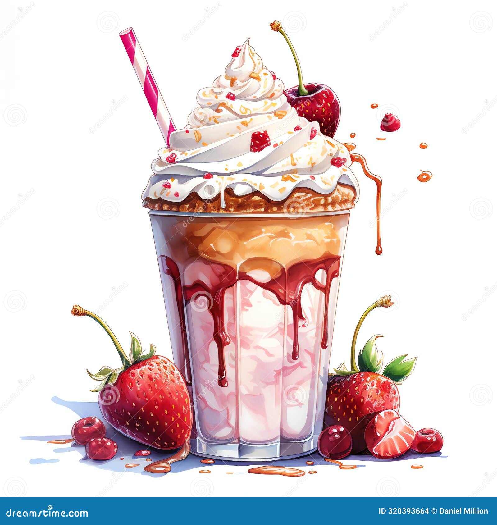Beautiful Milkshake Clipart Illustration Royalty-Free Cartoon ...