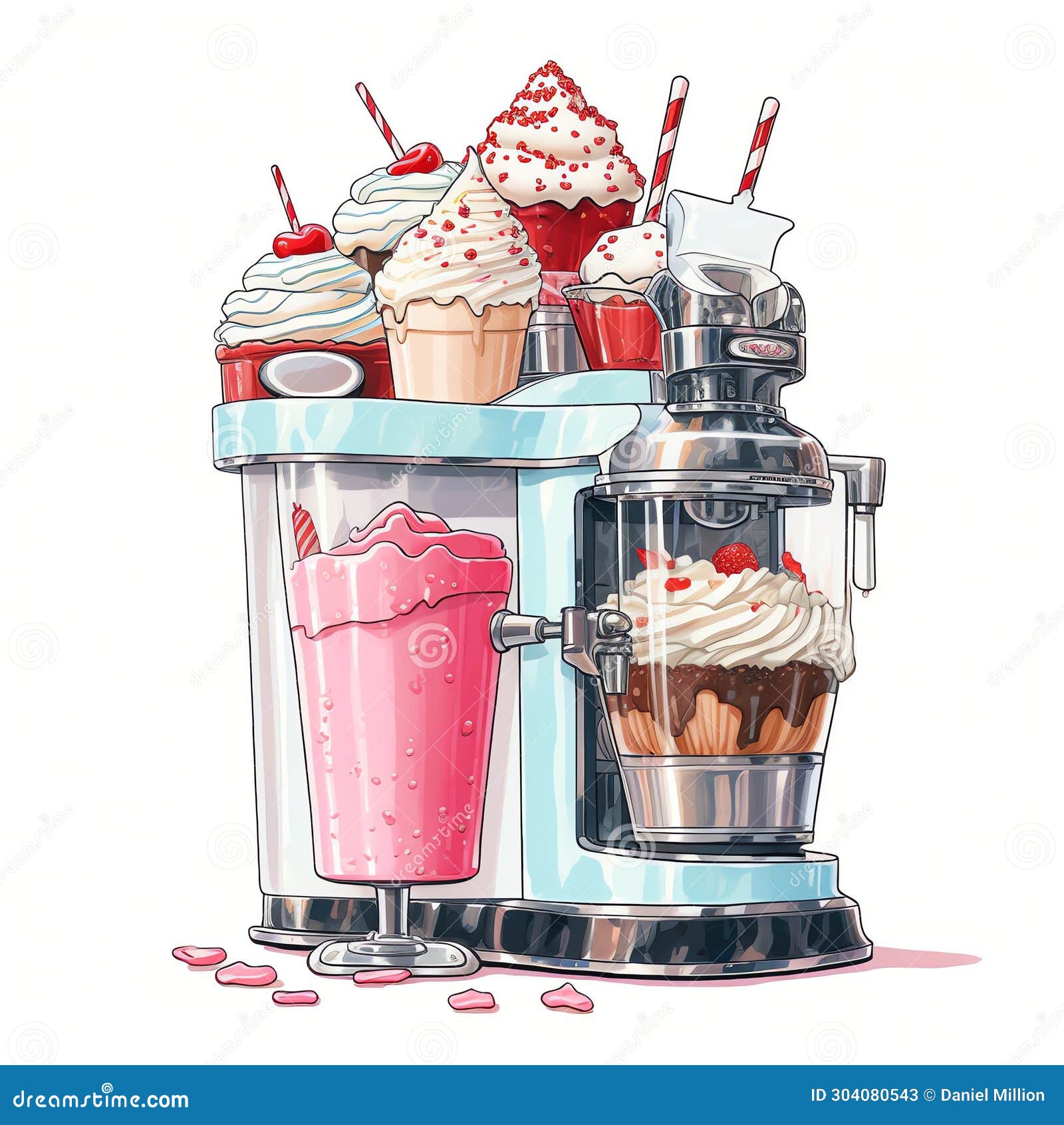 Beautiful Milkshake Machine Clipart Illustration Stock Illustration ...
