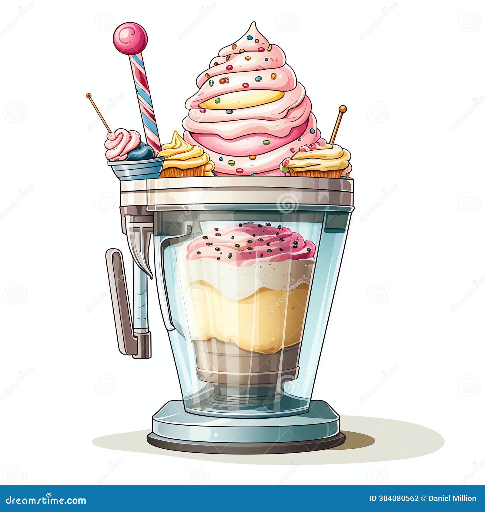 Beautiful Milkshake Machine Clipart Illustration Stock Illustration ...