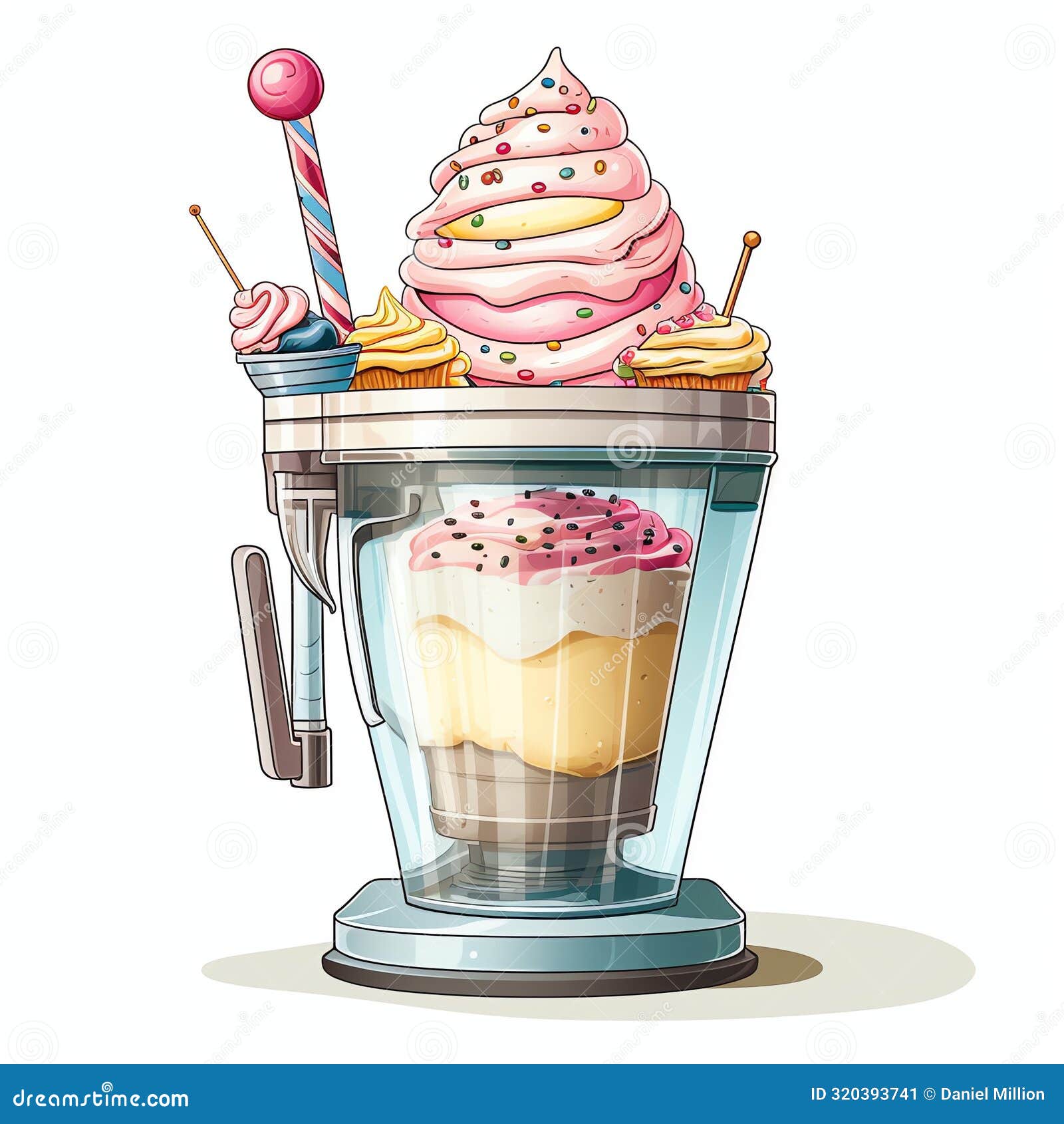 Beautiful Milkshake Clipart Illustration Royalty-Free Cartoon ...