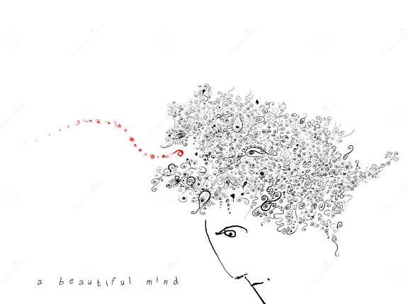 Beautiful mind stock illustration. Illustration of backdrop - 12254394