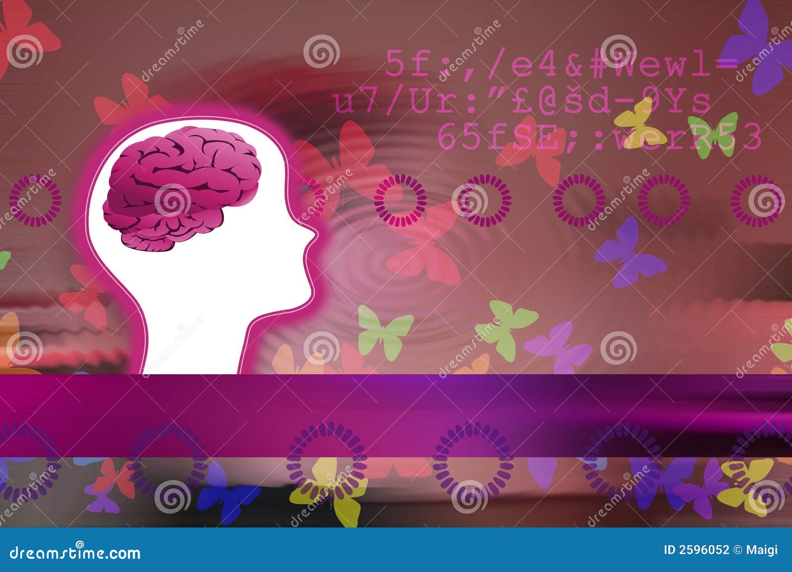 Beautiful mind stock illustration. Illustration of artist - 2596052
