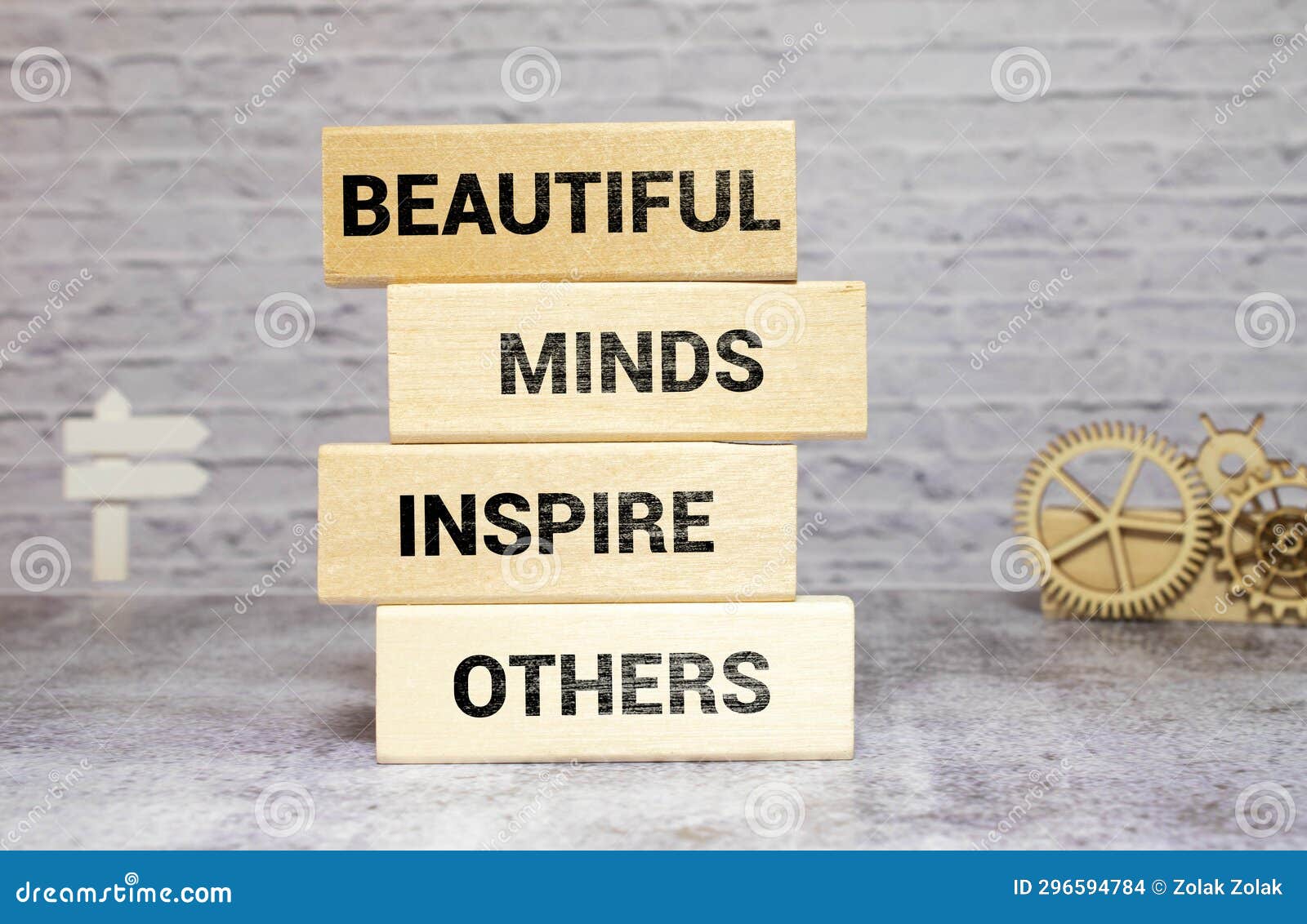 Beautiful Minds Inspire Others. Yellow Piece of Paper with Text Stock ...