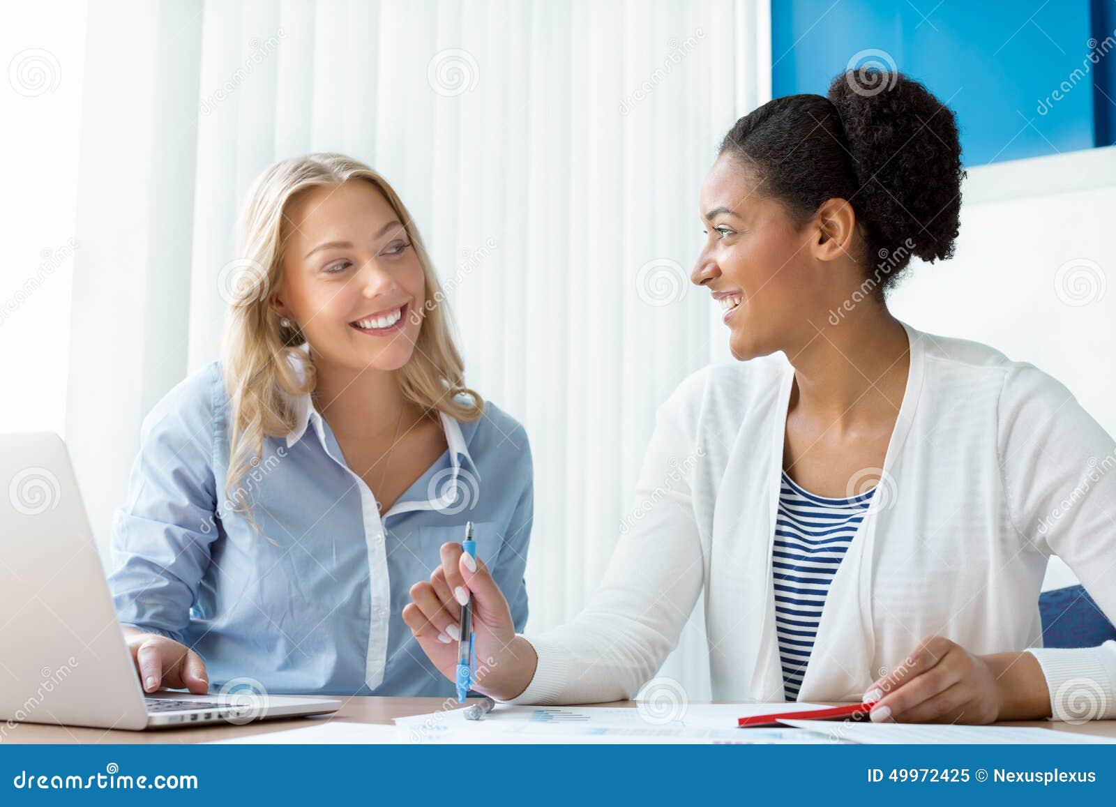 Beautiful Minds Work Together Stock Image - Image of colleague, meeting ...