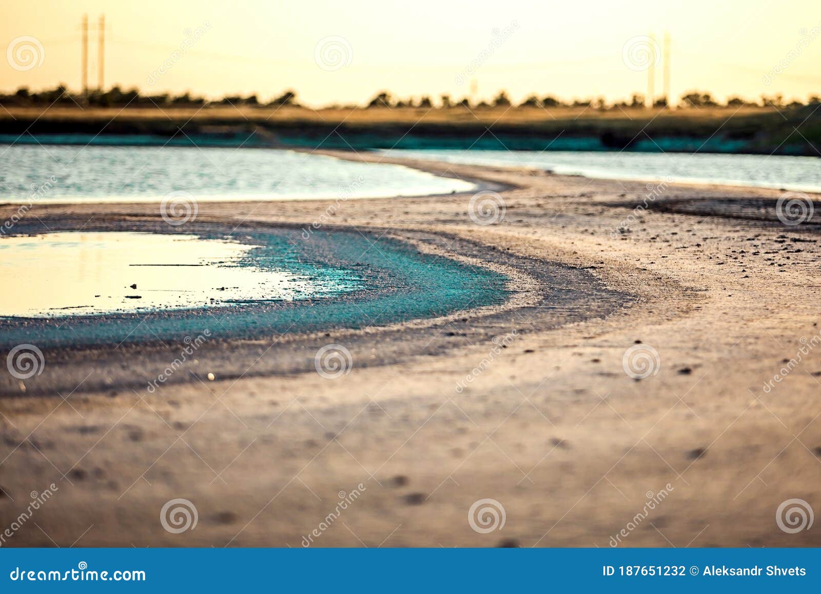 Beautiful Mineral Lake with Salt Stock Photo - Image of travel, natural ...