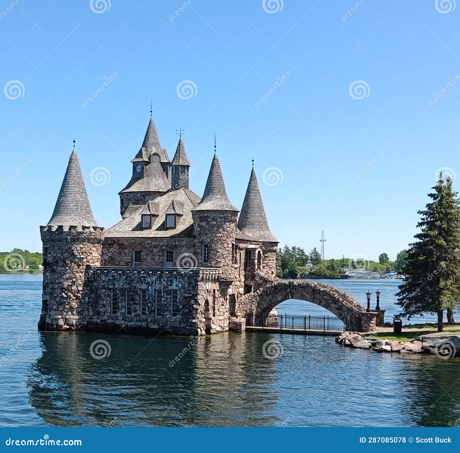 Mini Stone Castle in the Water Stock Photo - Image of water, castle ...