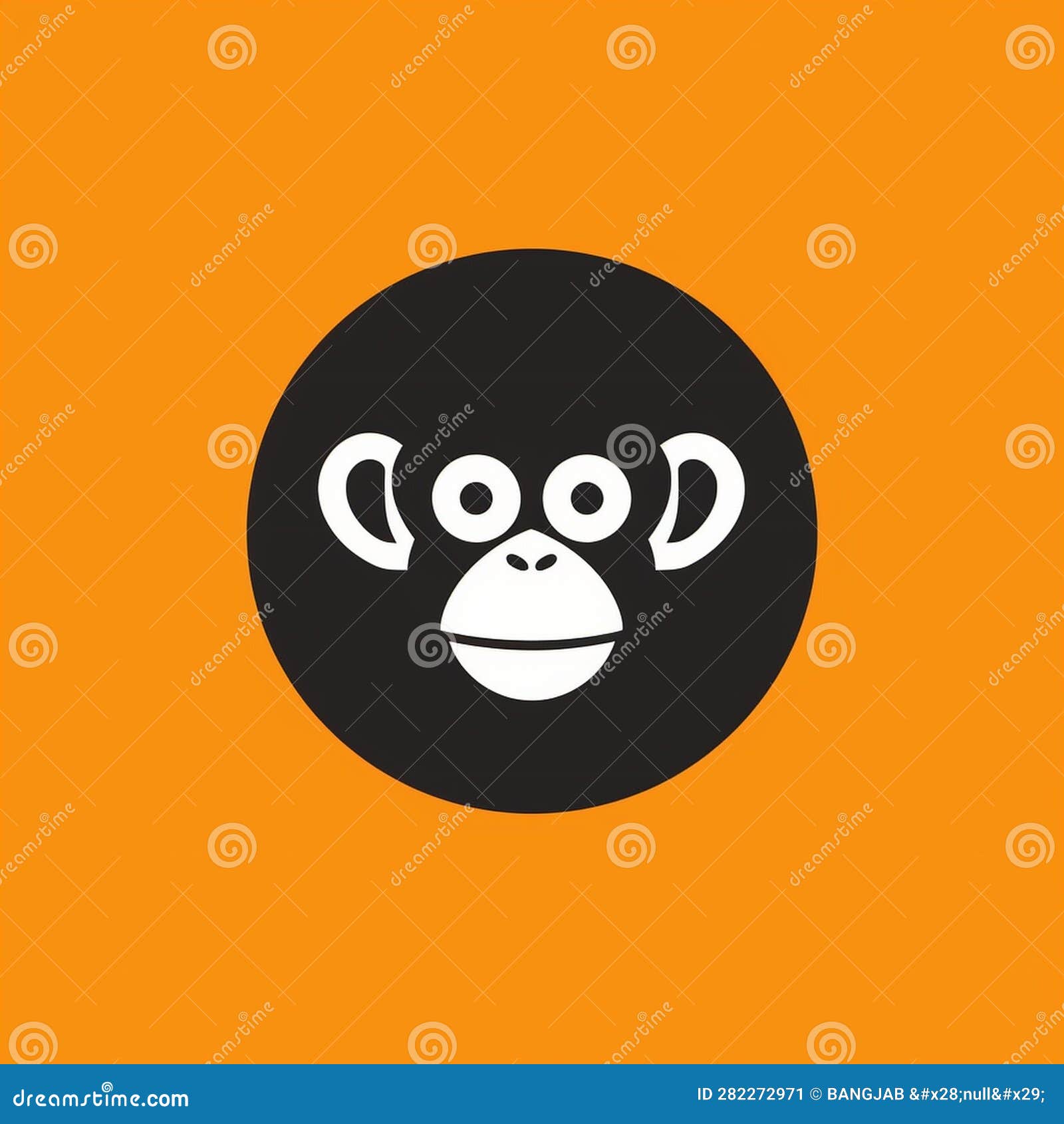 Beautiful Minimalist Monkey Logo Stock Illustration - Illustration of ...