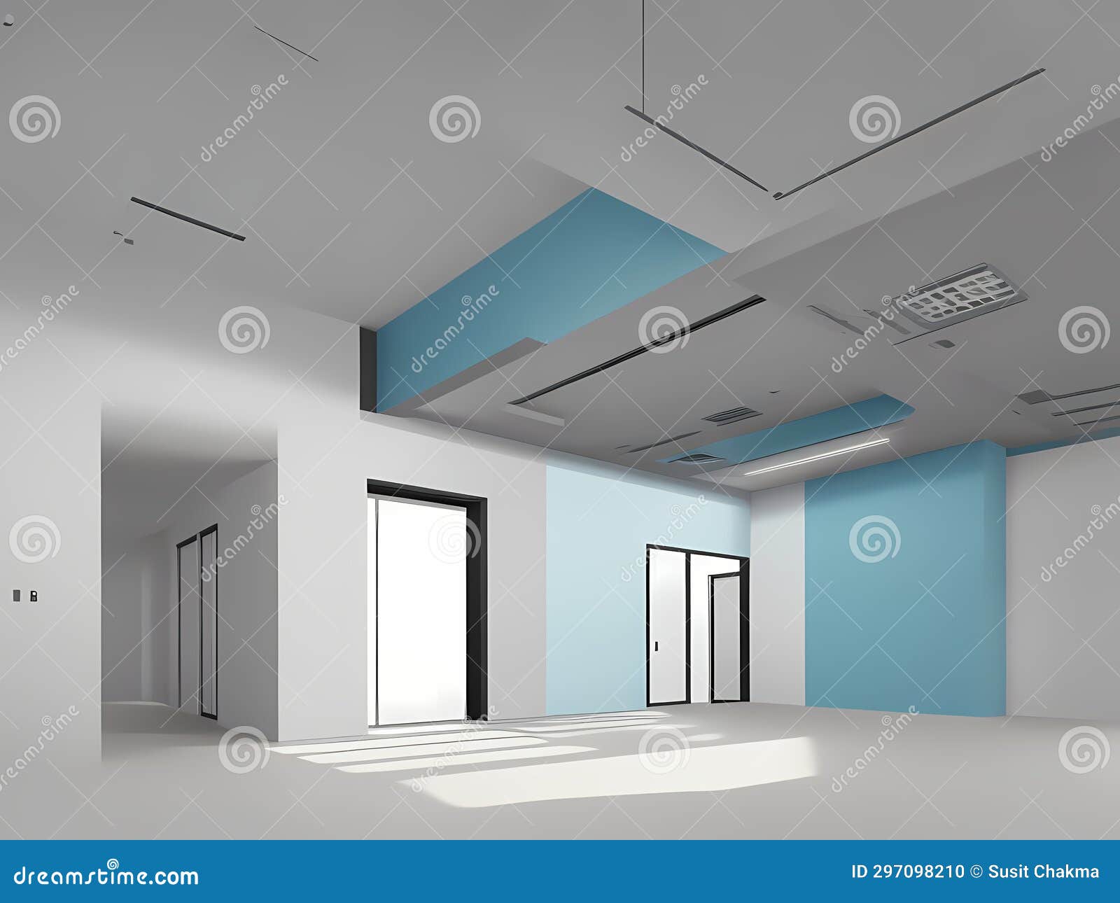 Beautiful Minimalistic Interrior Design of a House Created by AI Stock ...