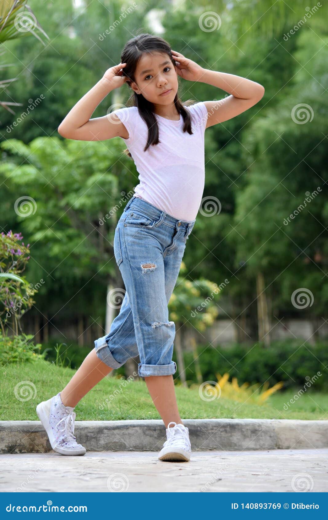 Beautiful Minority Adolescent Dancing Standing Stock Image - Image of ...