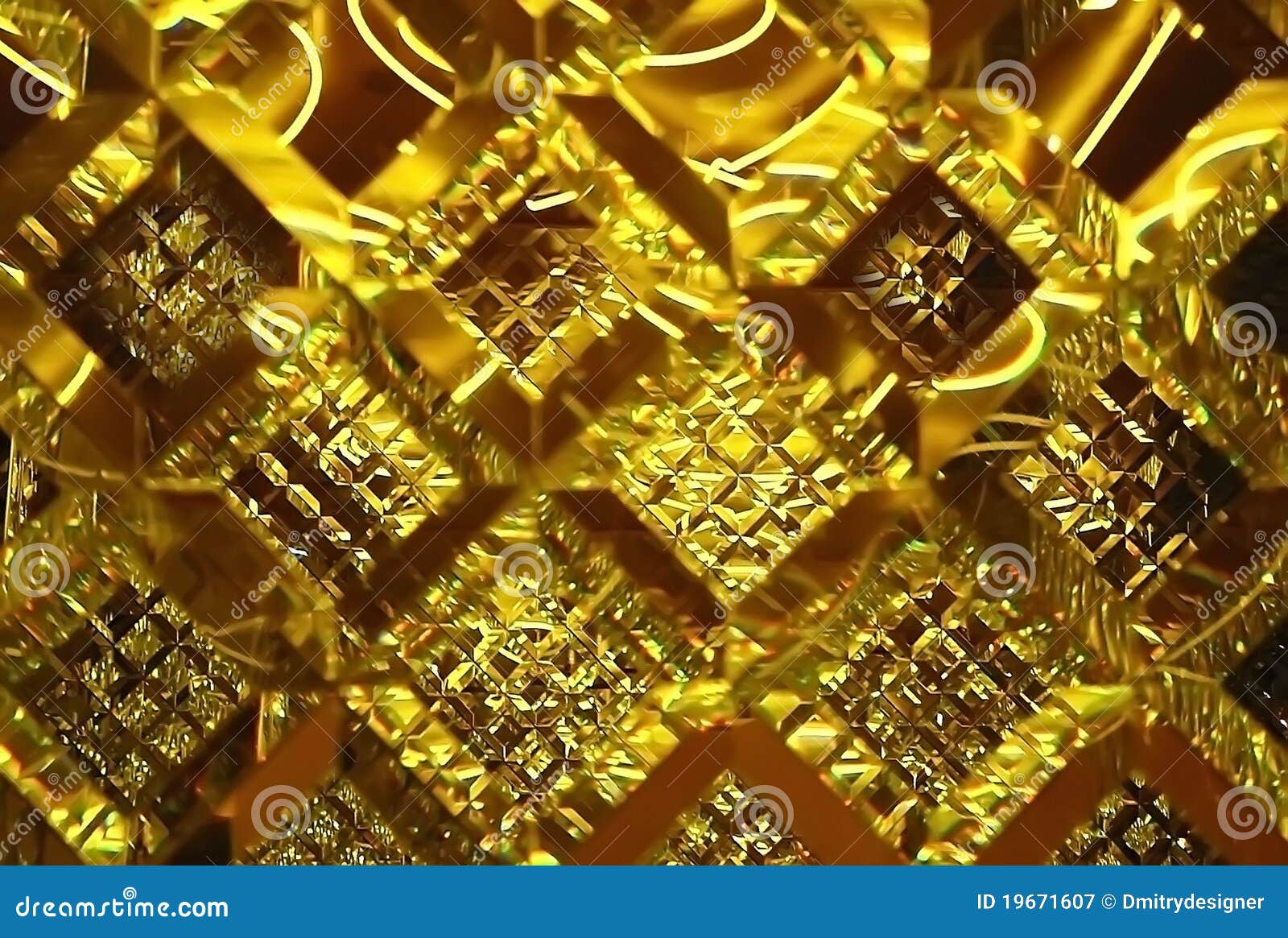 Beautiful Mirror with Bevel and Gold Reflection Stock Image - Image of ...